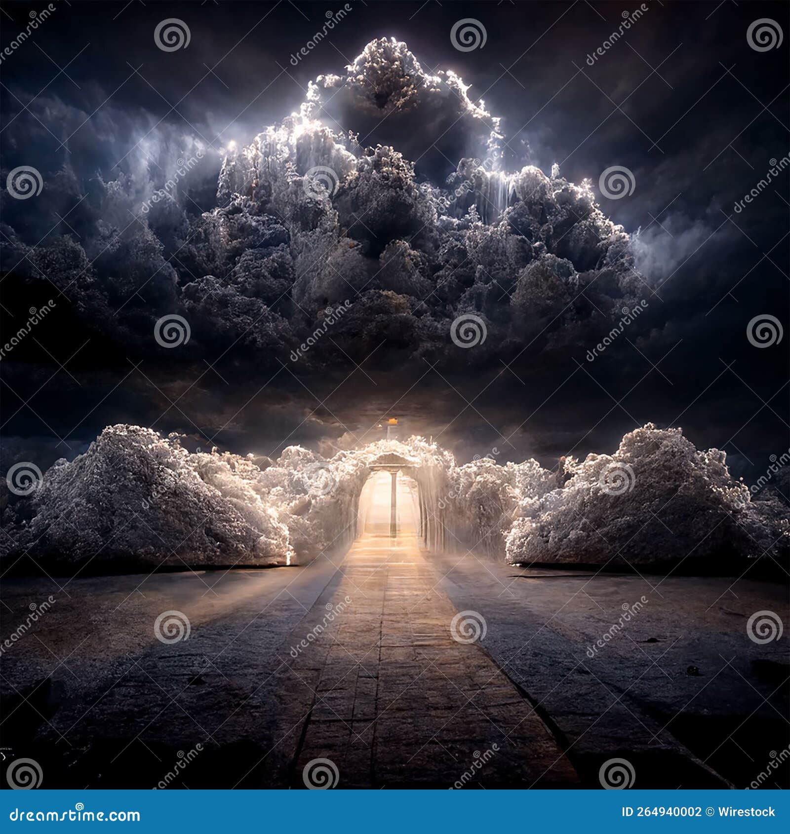 AI Generated Illustration of a Bright Light Visible at the End of a ...