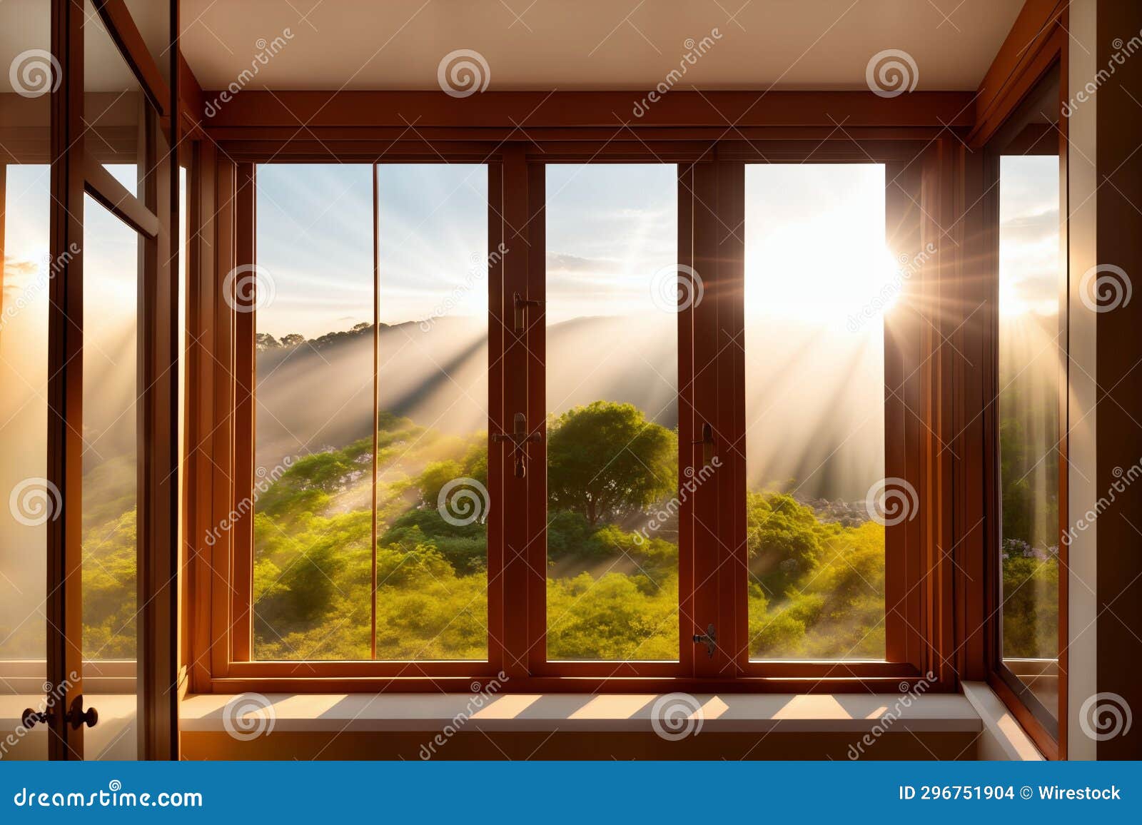 AI Generated Illustration of Bright, Natural Sunlight Radiating through ...