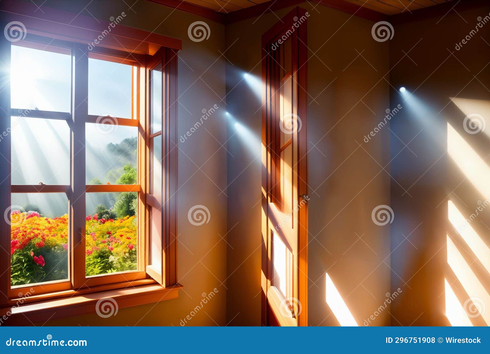 AI Generated Illustration of Bright, Natural Sunlight Radiating through ...