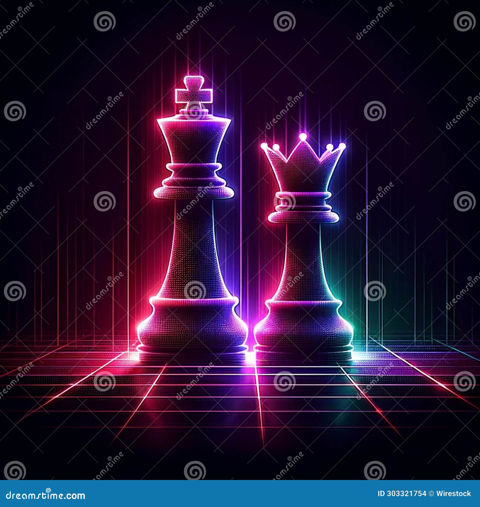 Neon Chessmen Rook Icon. Glowing Neon Rook Sign, Outline Chess Piece ...