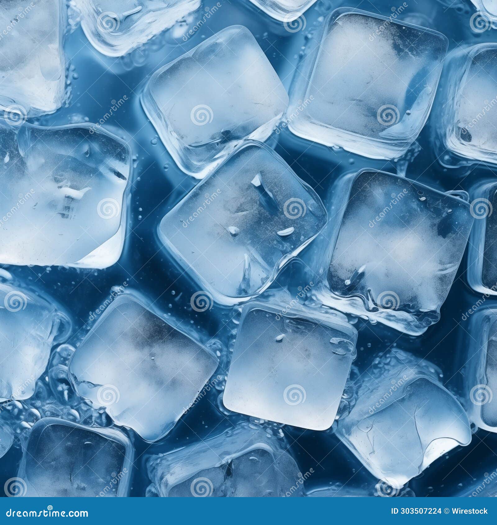 AI Generated Illustration of Broken Ice Cubes in a Pile Stock ...