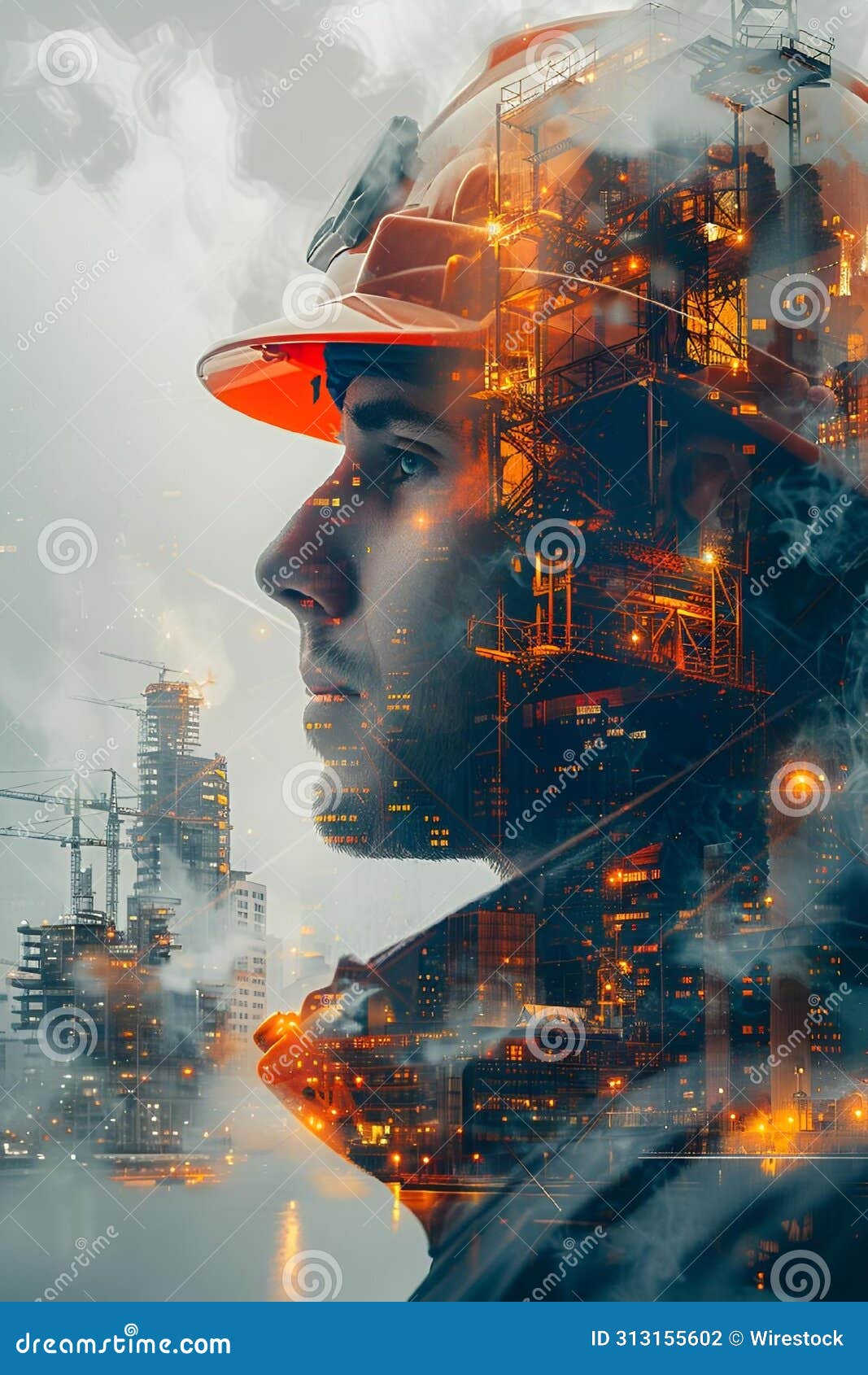 AI Generated Illustration of a Building and Construction Engineering ...