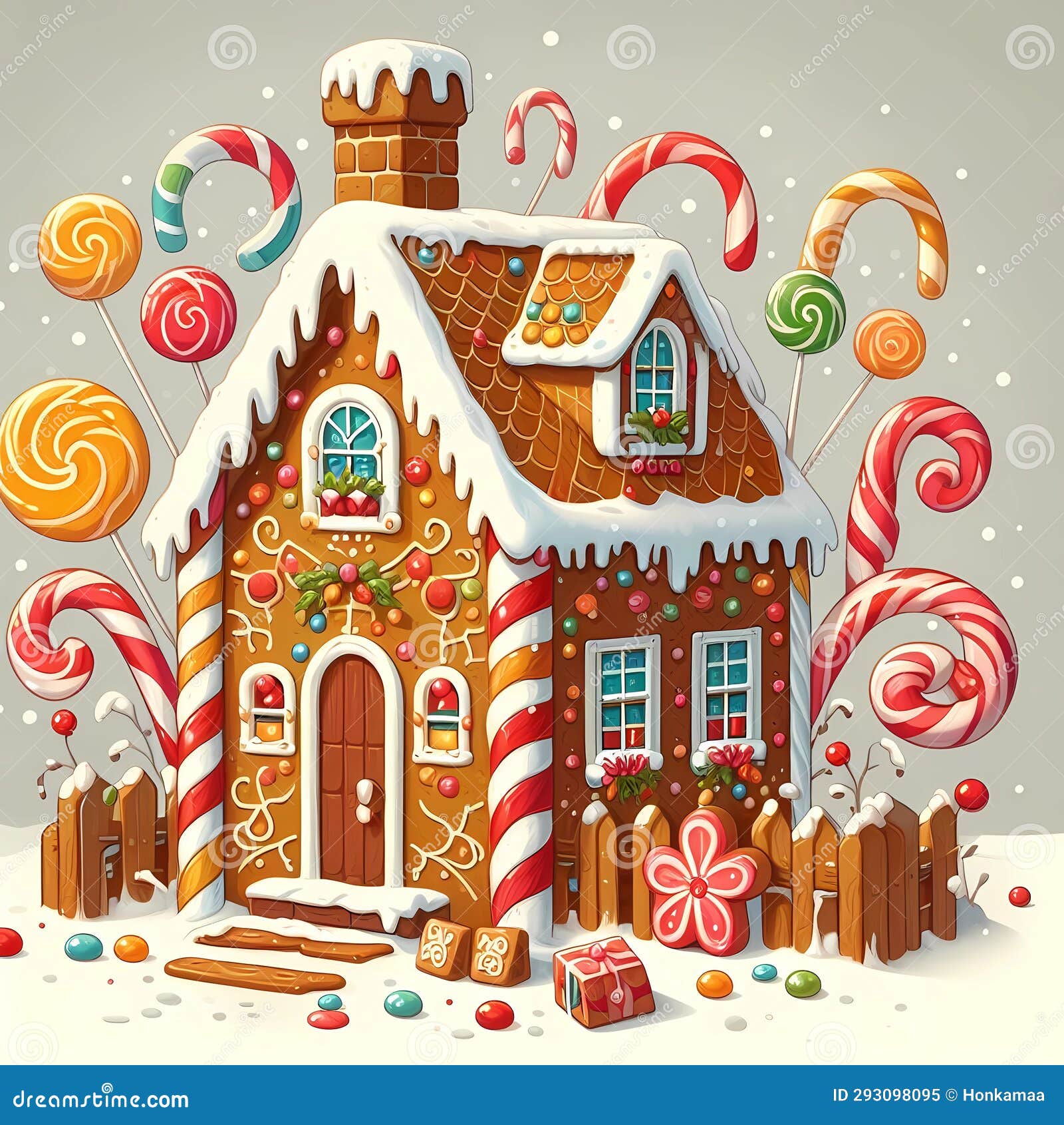 A ginger bread house stock illustration. Illustration of decoration ...