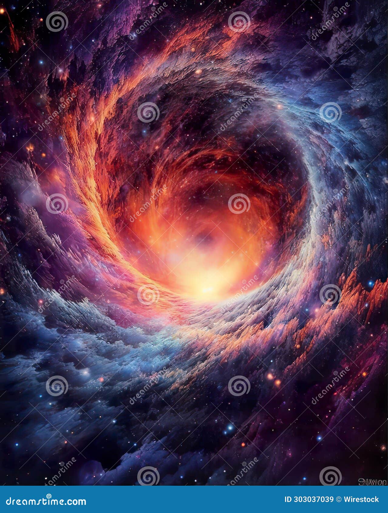 AI Generated Illustration of a Celestial Night Sky Filled with an Array ...