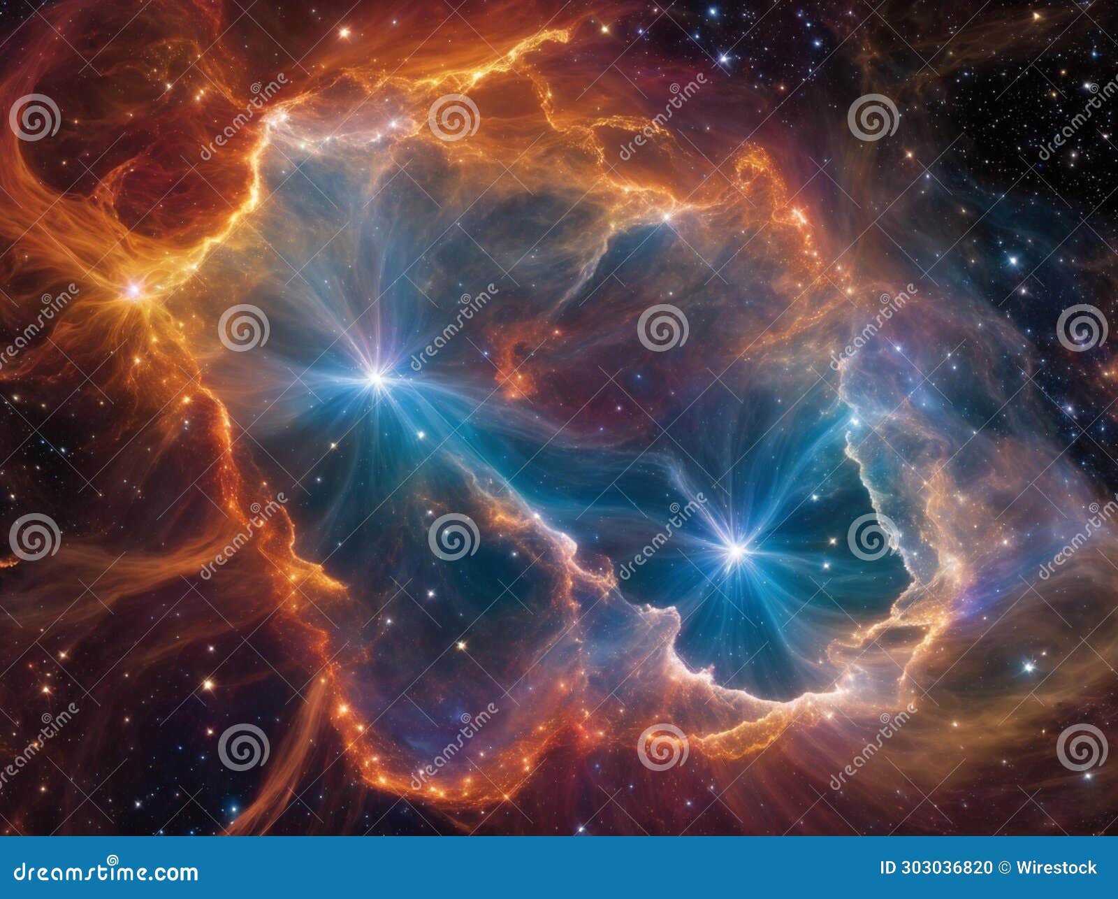 AI Generated Illustration of a Celestial Star Formation, Depicting a ...