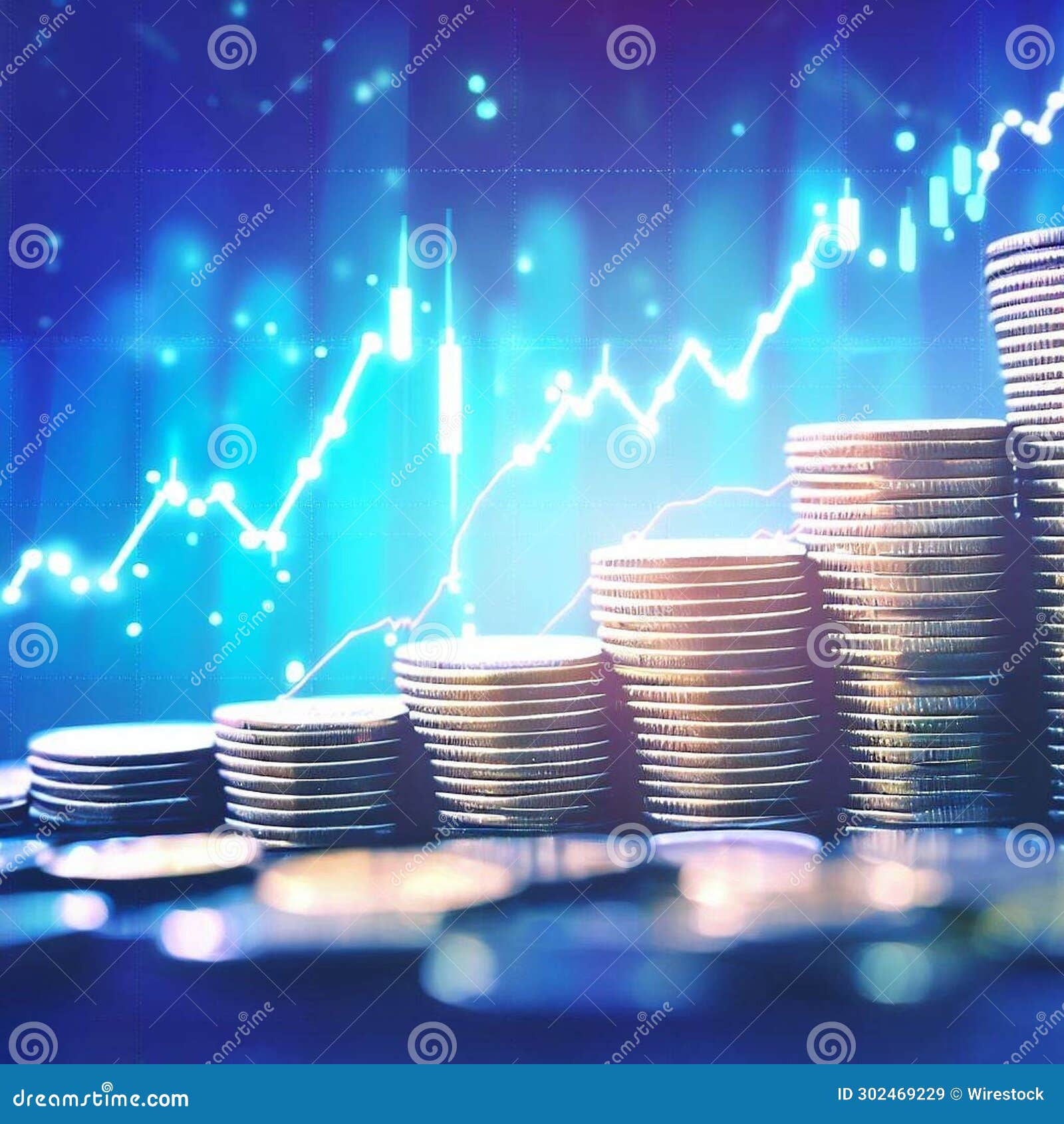 AI Generated Illustration of a Chart Showing a Steady Increase in ...