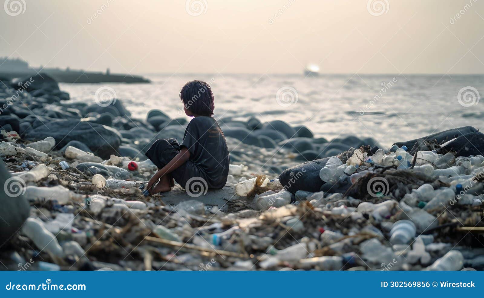 The Child Waste Separation For Recycle Vector Illustration ...