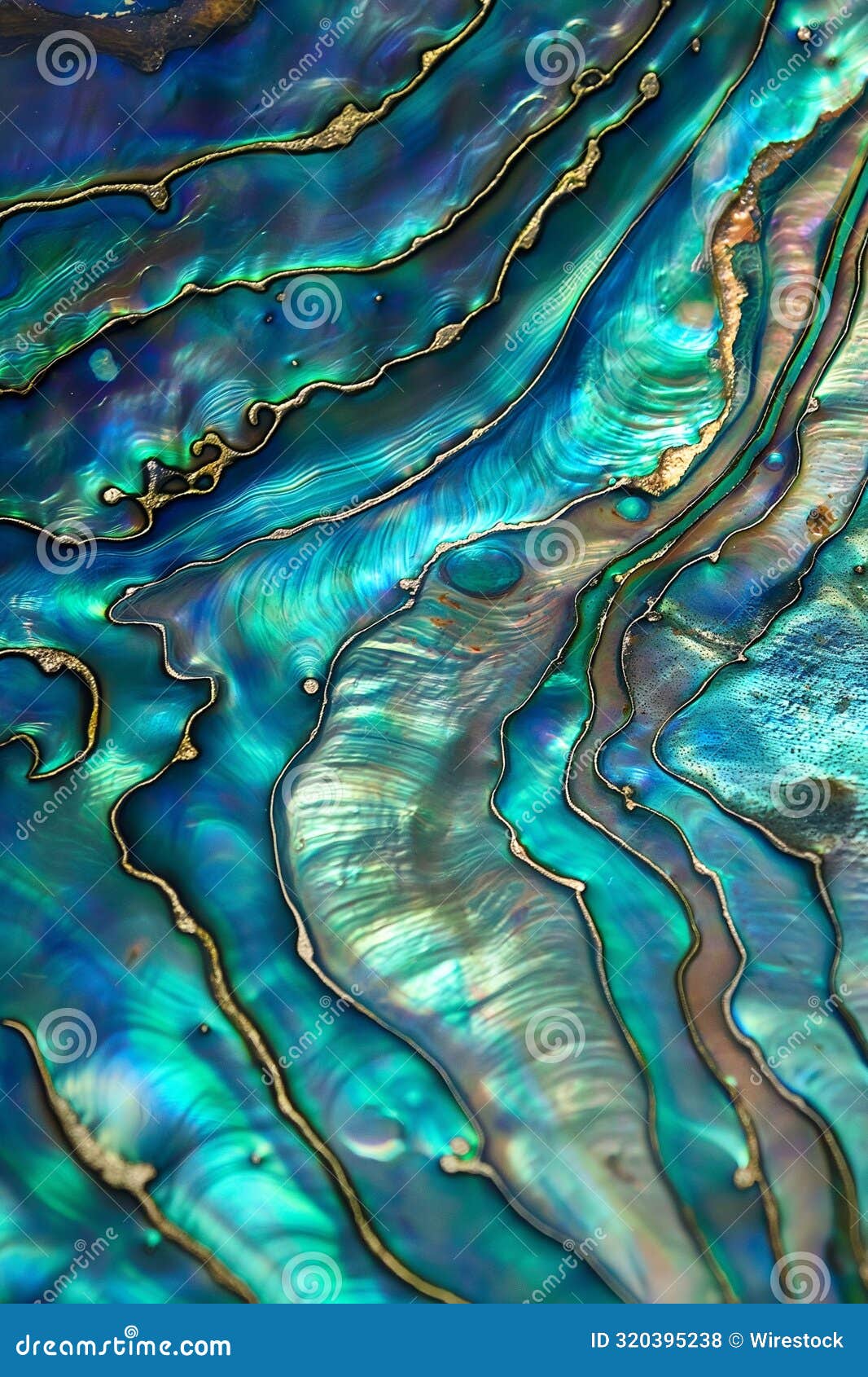 The Blue Surface of a Shell Has Wavy Waves on it Stock Photo - Image of ...