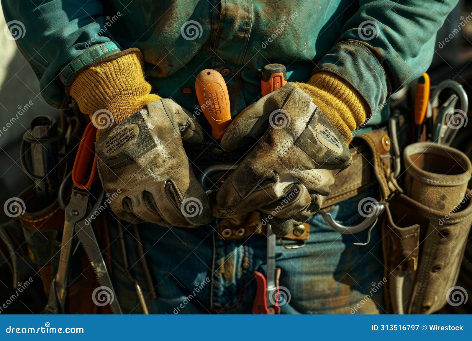 AI-generated Illustration of a Close-Up of a Construction Worker S Tool ...