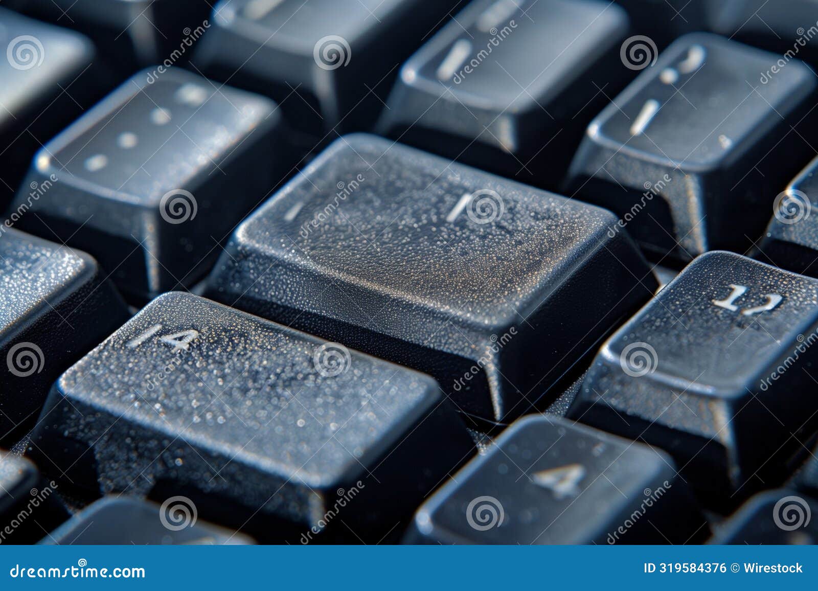 A Closeup Photo of a Computer Keyboard that Has the Keys Broken Stock ...