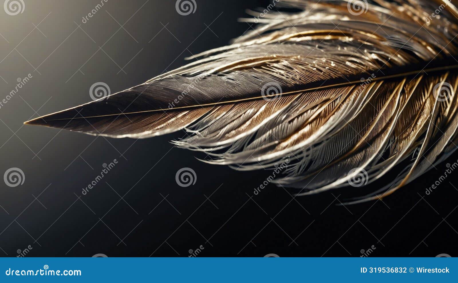 AI Generated Illustration of a Close-up of a Delicate Feather Quill ...