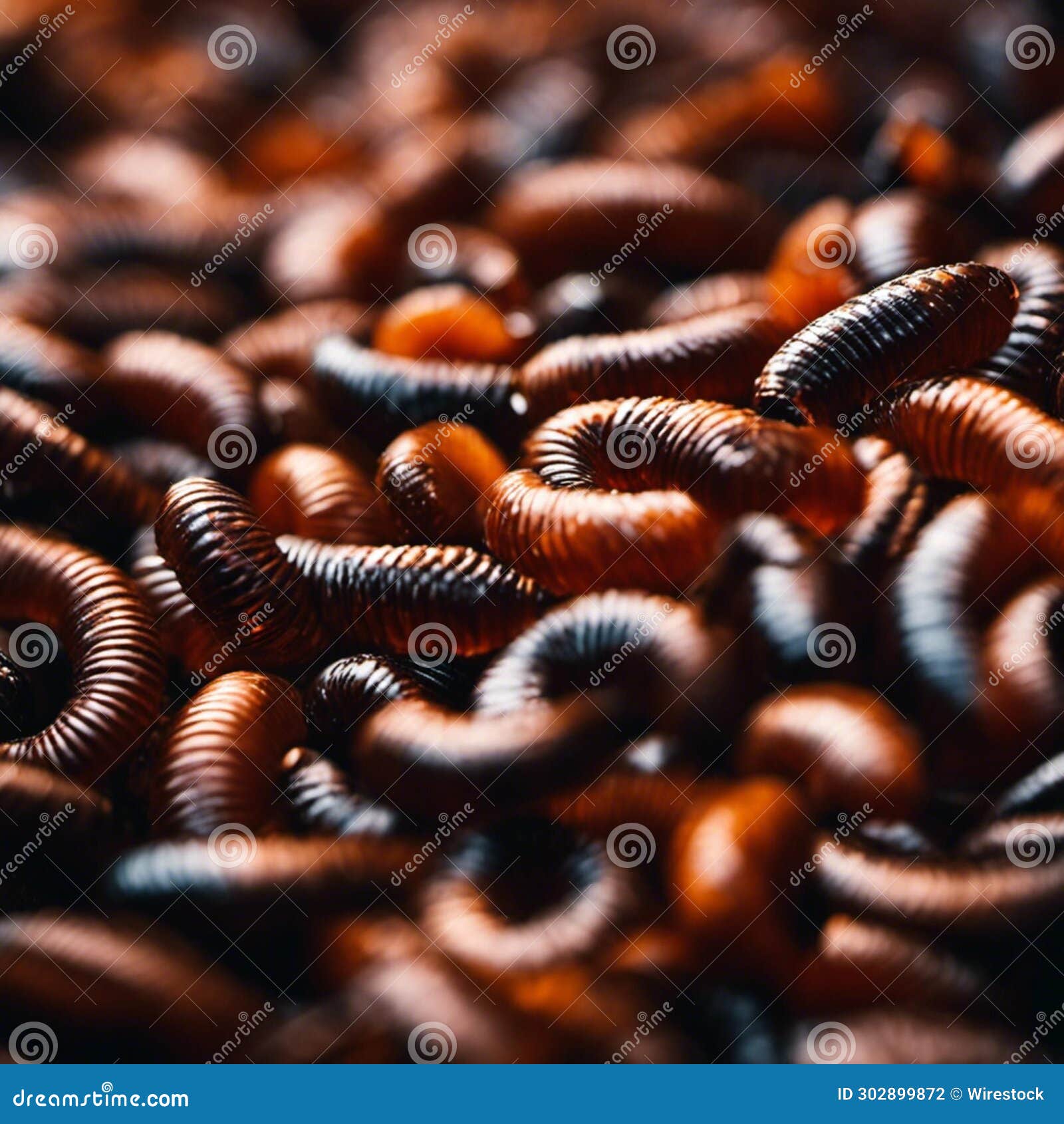Earth Worms Sitting On The Ground In Closeup For Design Purposes ...