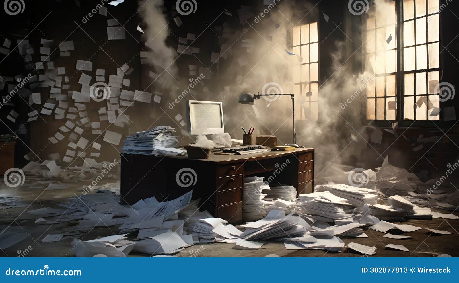 The Cluttered And Disorganized Basement Of A Big Old House. Royalty ...