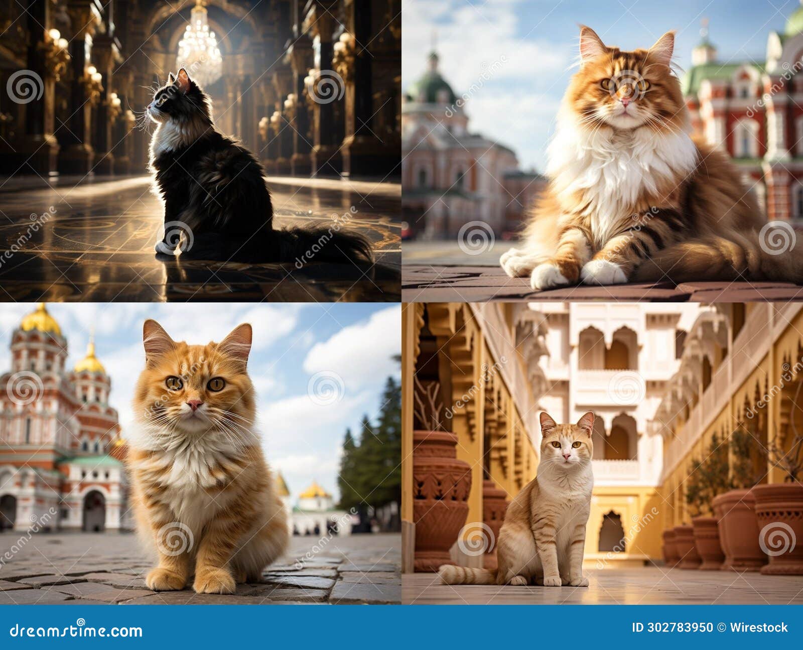 Collage Of Cats Repeating Pattern Stock Photography | CartoonDealer.com ...