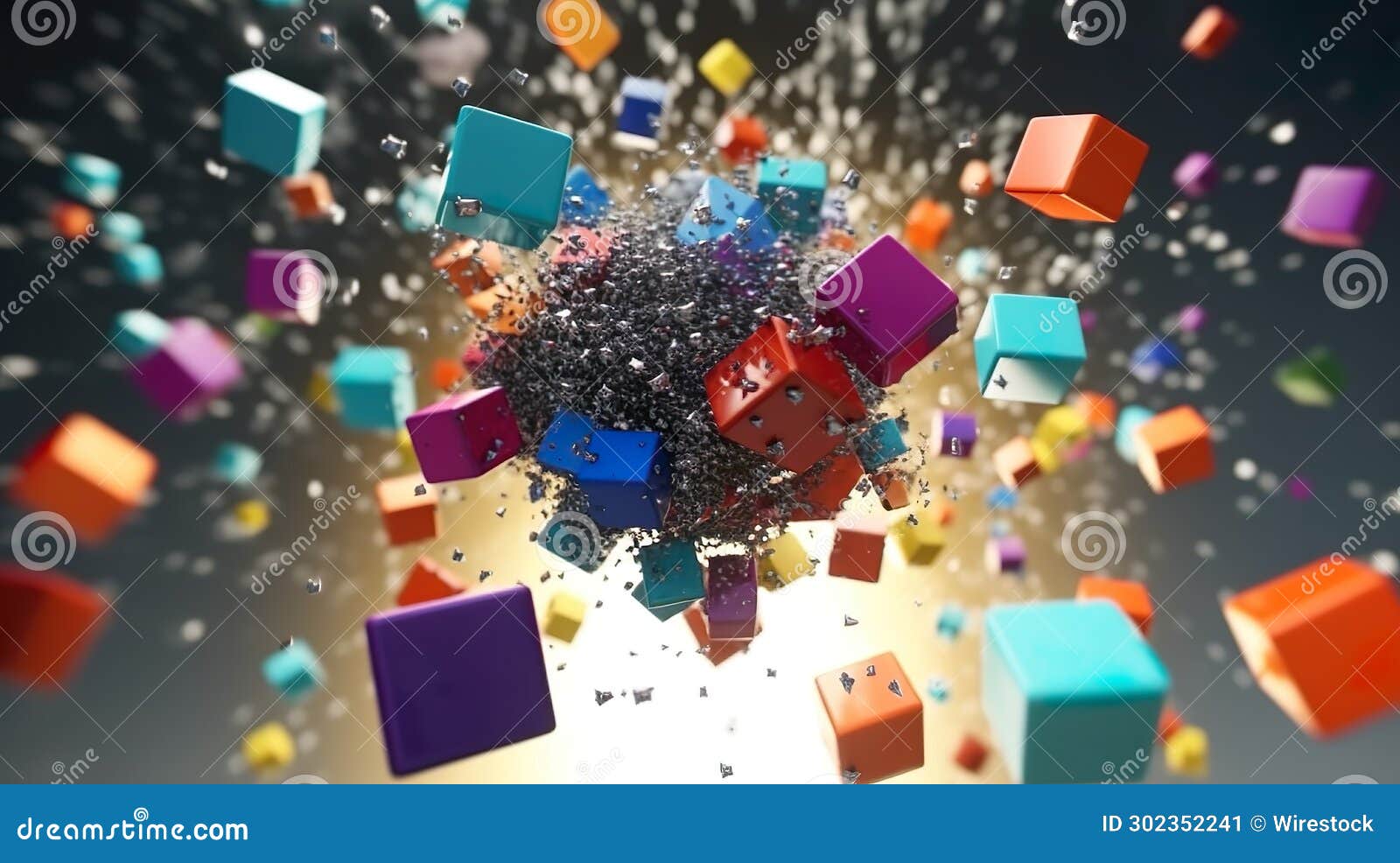 Rainbow Disjointed Wall Stripes Cartoon Vector | CartoonDealer.com #6454975