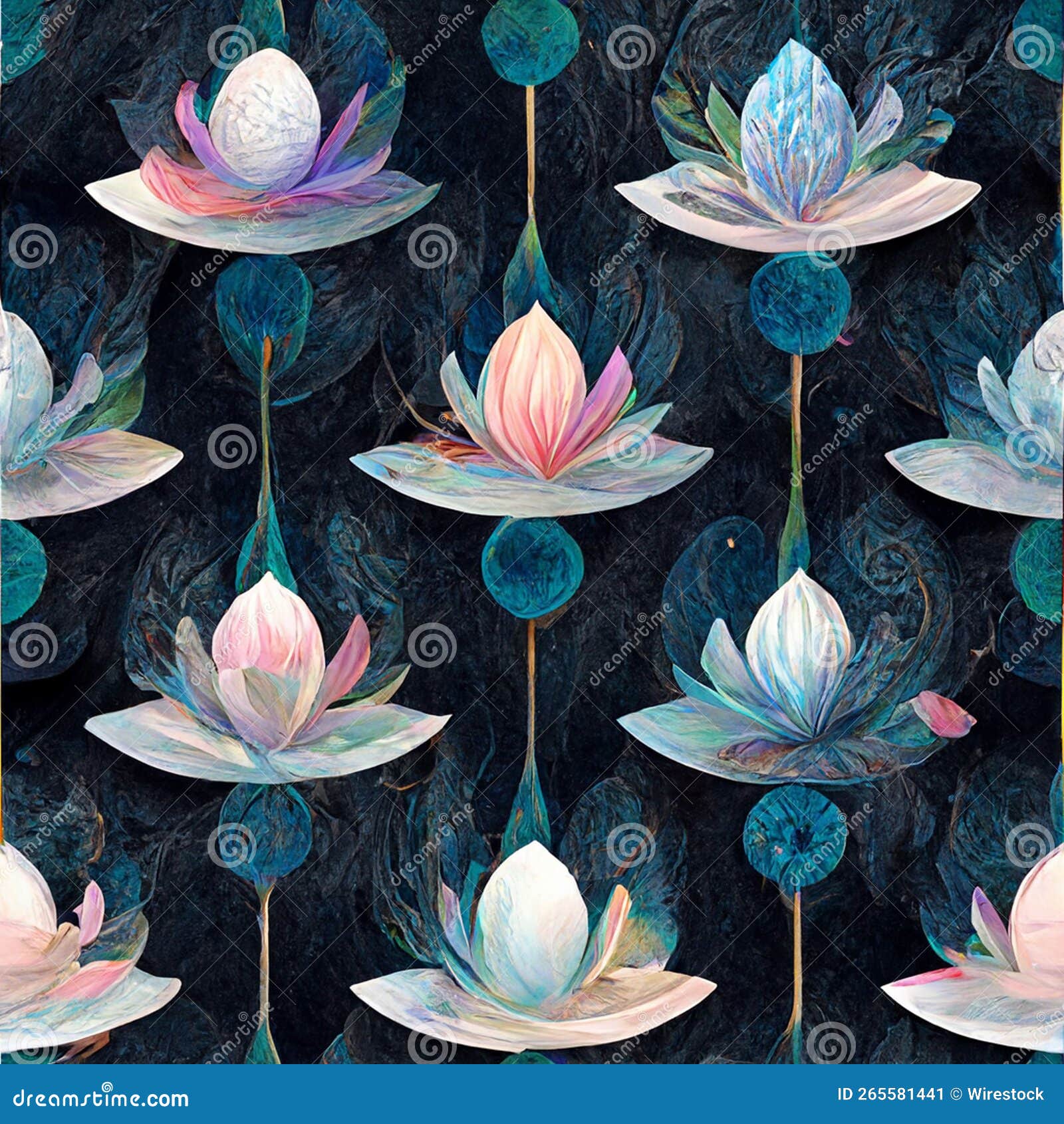 AI-generated Illustration of a Colorful Flower Pattern Texture with a ...