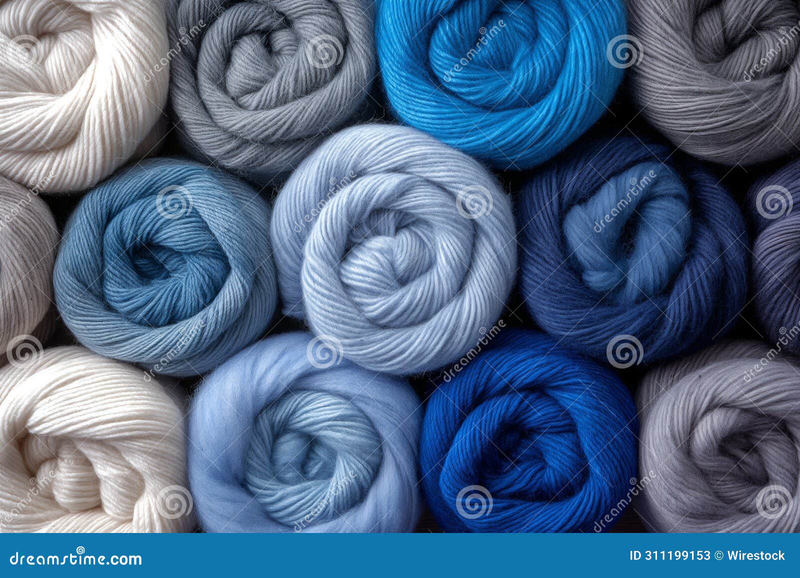 AI Generated Illustration of Colorful Yarns on a Stack Stock Image ...