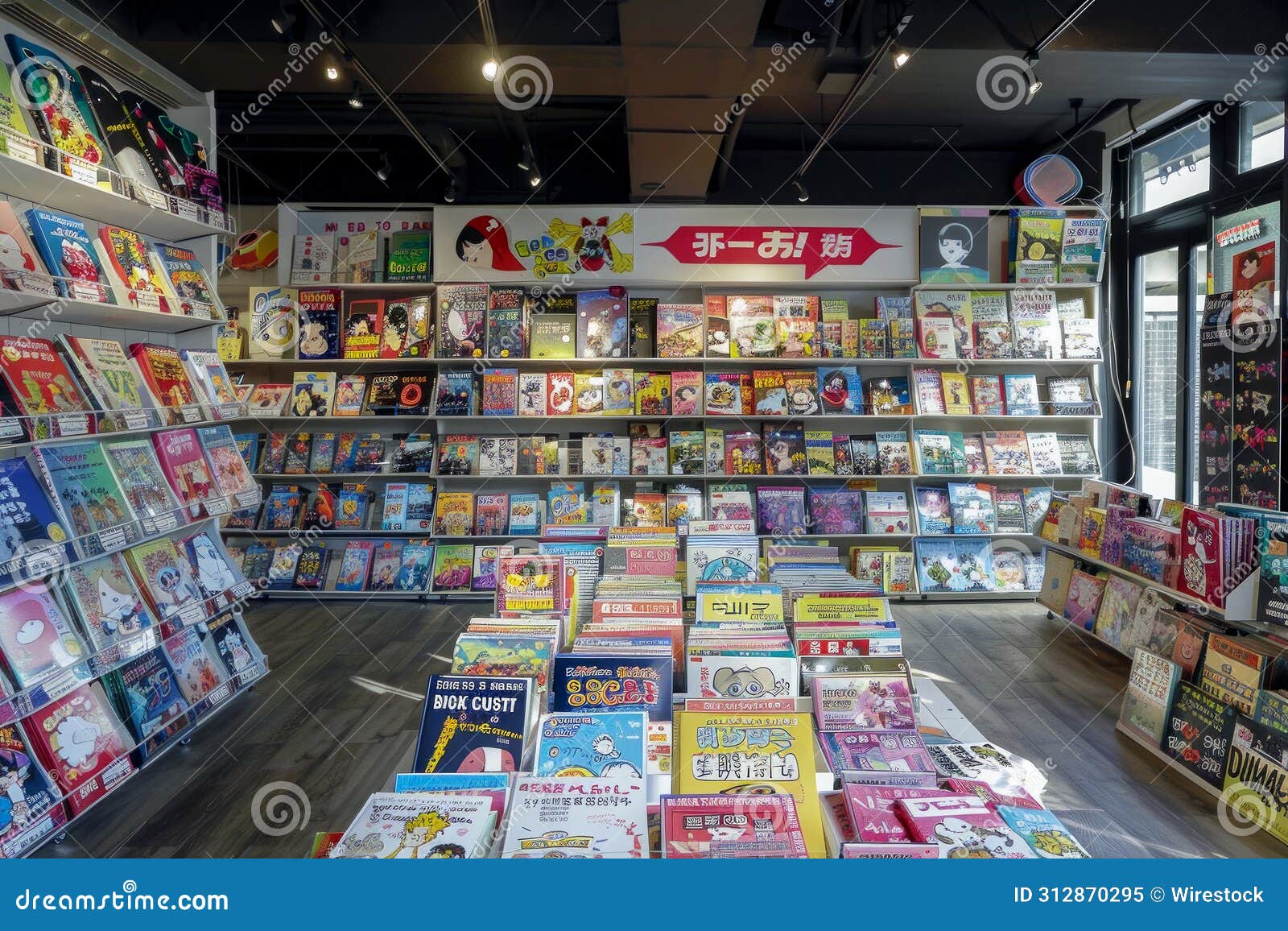 AI-generated Illustration of a Comic Book Store with Shelves Full of ...