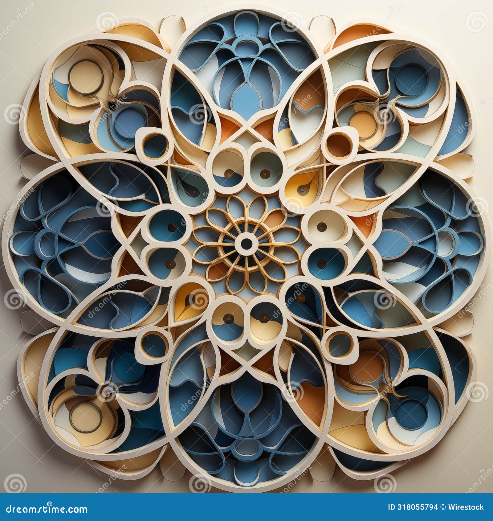 AI Generated Illustration of Complex Geometric Pattern Inspired by ...