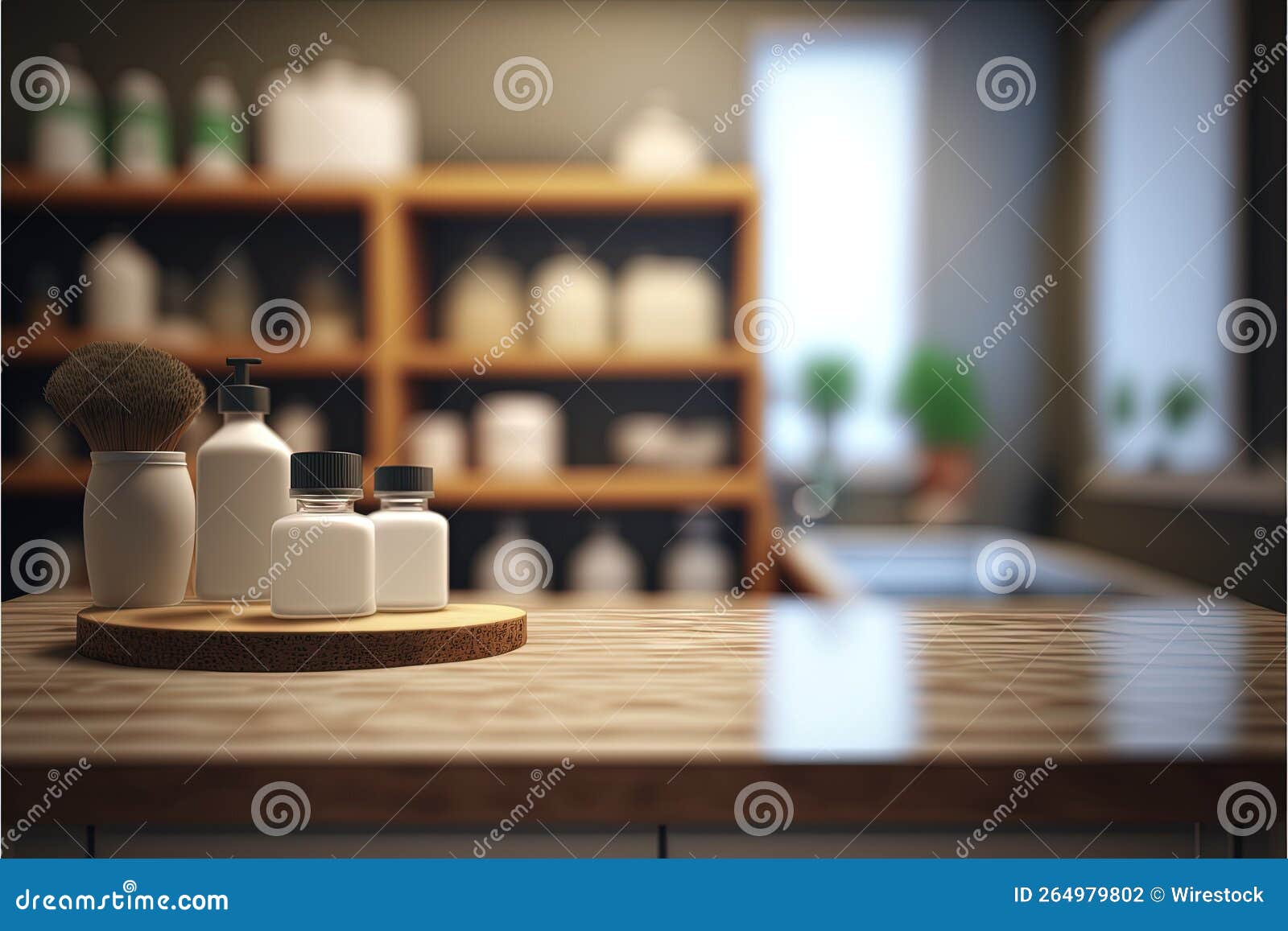 AI Generated Illustration of Containers on a Table Stock Illustration ...