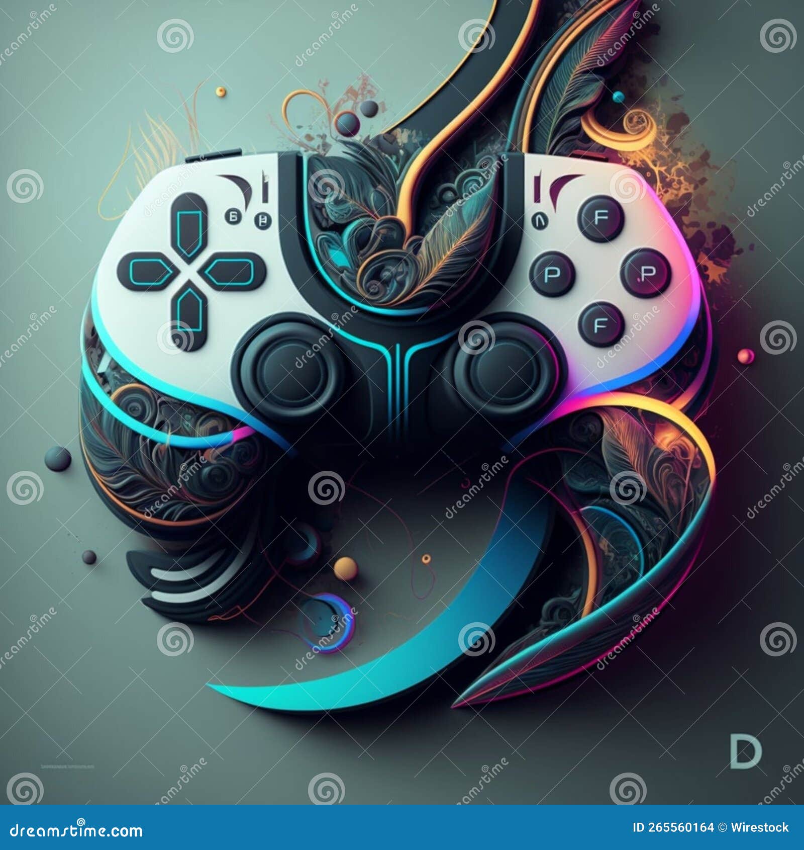 AI Generated Illustration of a Cool Game Controller with an Unusual ...