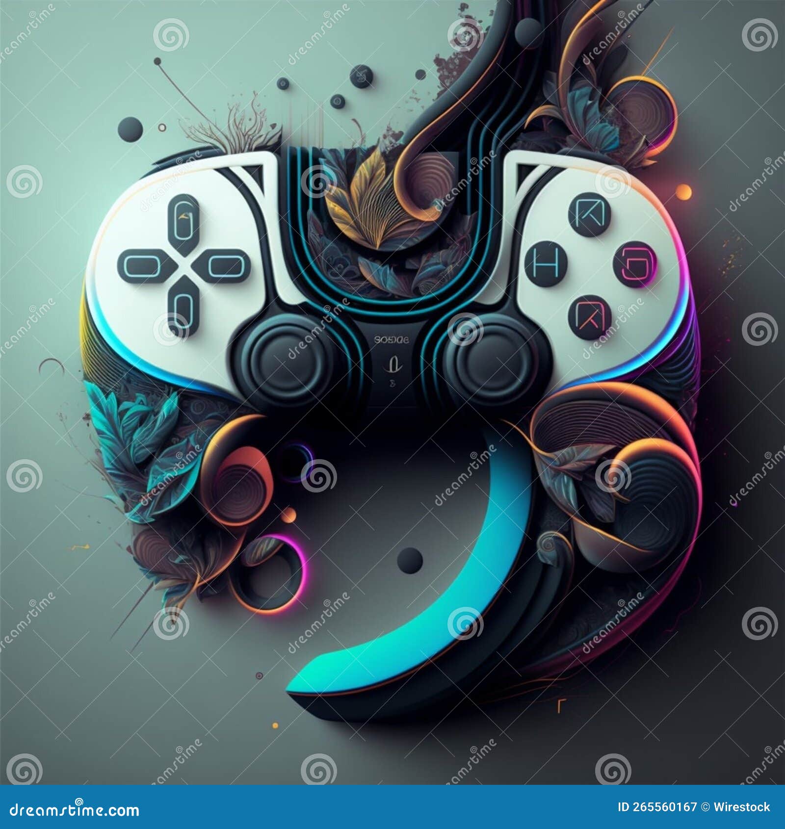 AI Generated Illustration of a Cool Game Controller with an Unusual ...
