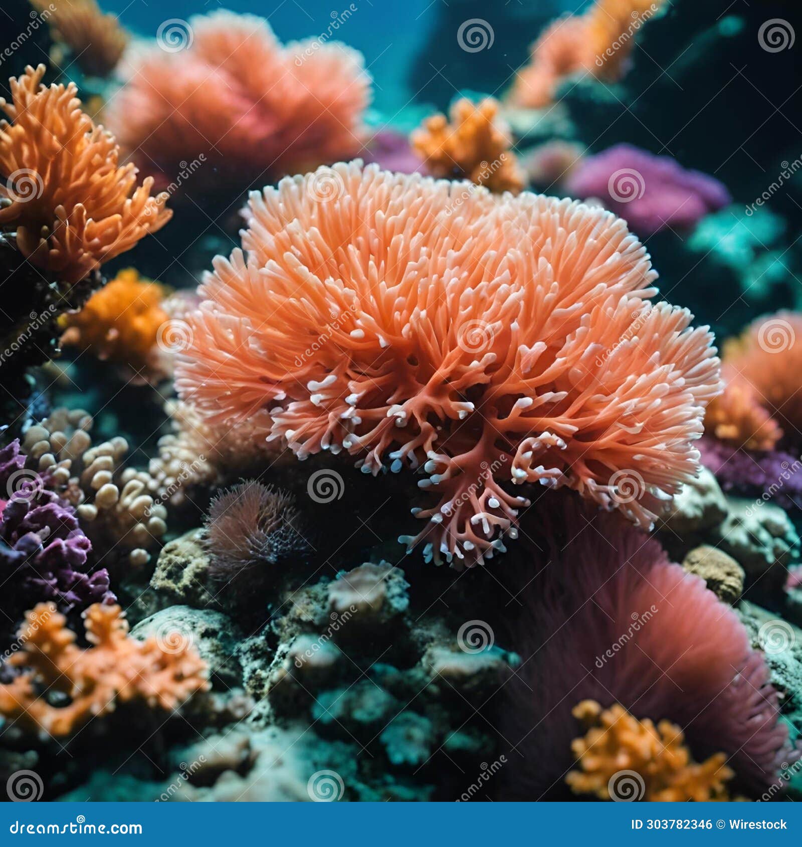 AI-generated Illustration of a Coral Reef, Showcasing a Stunning Array ...