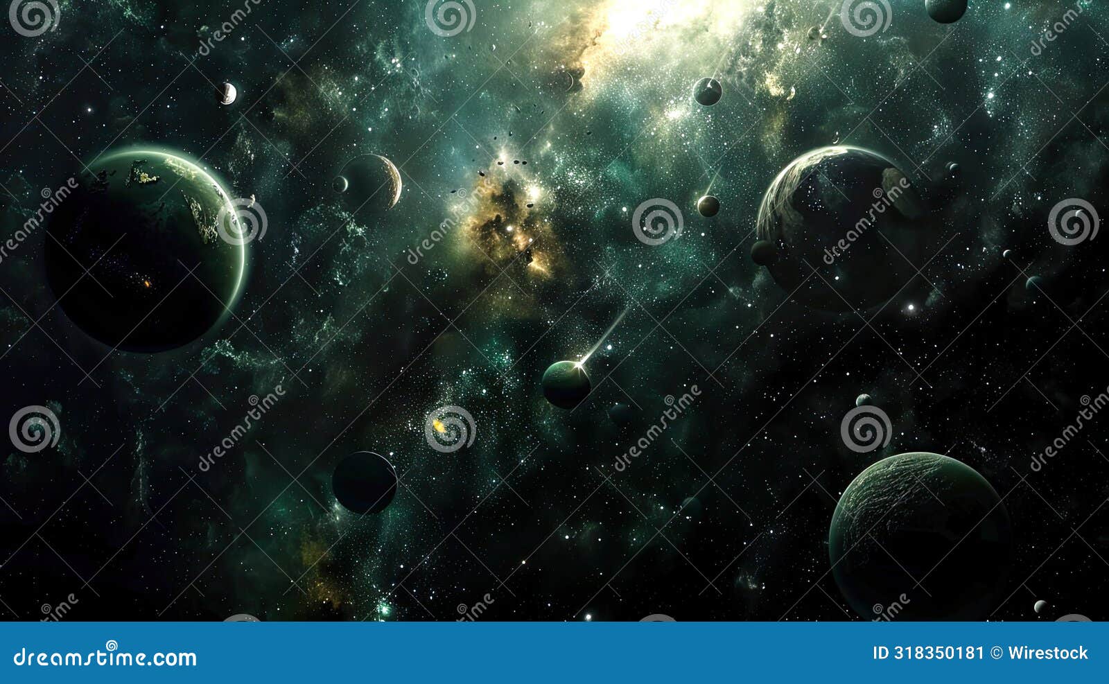 AI Generated Illustration of Cosmic Bodies Colliding and Transforming ...