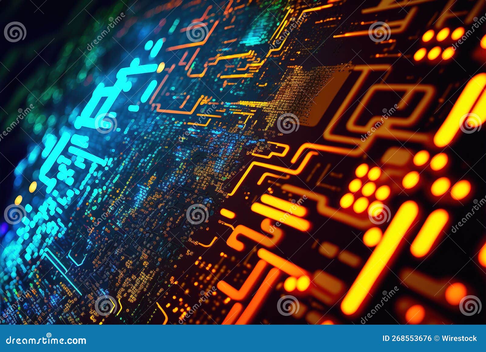 CPU Motherboard Central Computer Processor Quantum Concept 3D ...