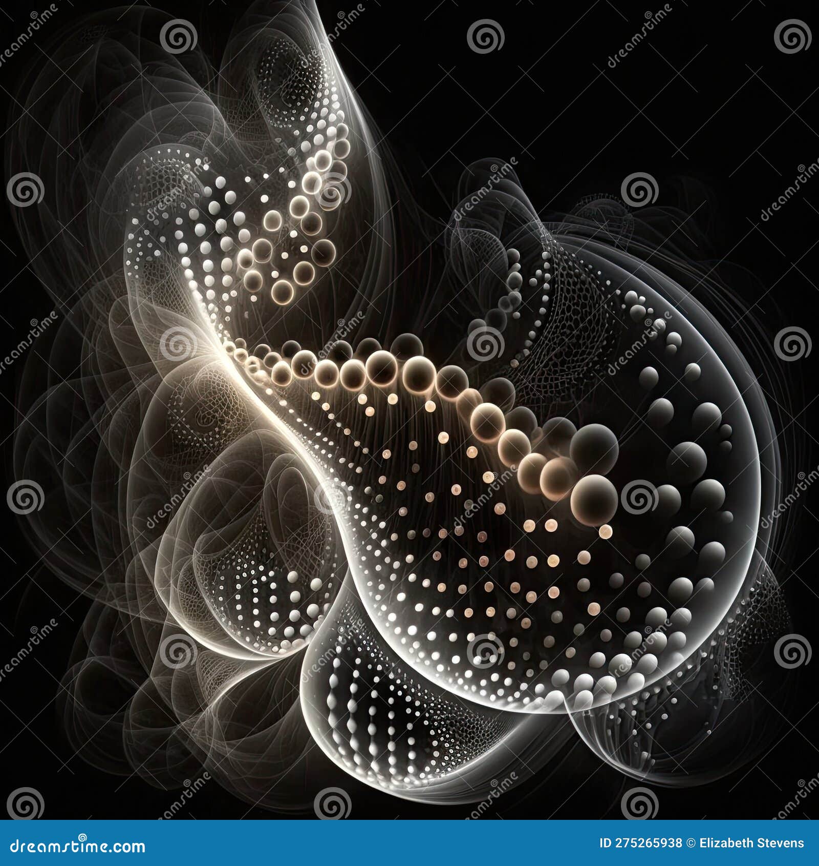 Sensuous Smoke, Embellished with Dots Stock Illustration - Illustration ...