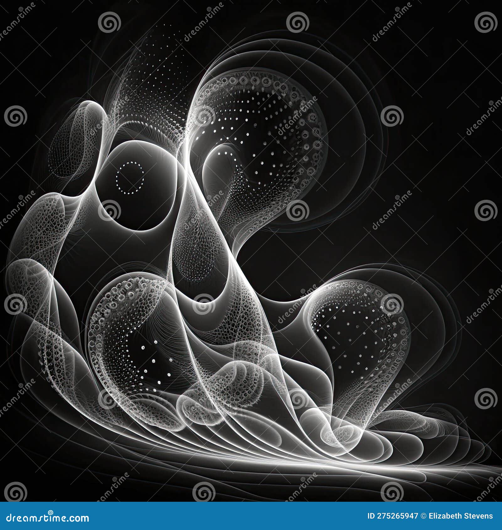 Sensuous Smoke, Embellished with Dots Stock Illustration - Illustration ...