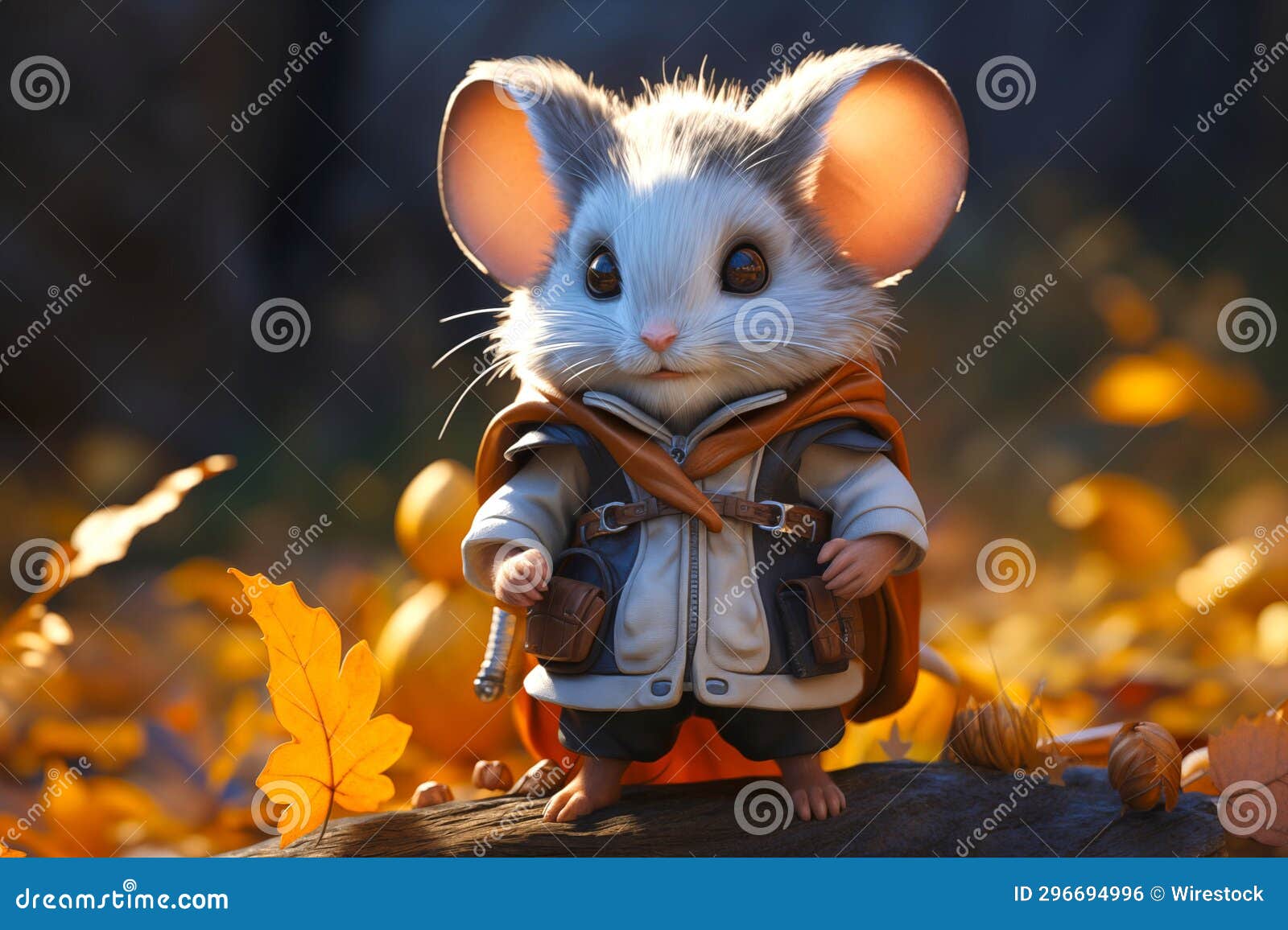 AI Generated Illustration of a Cute Cartoonish Mouse Wearing a Cape ...