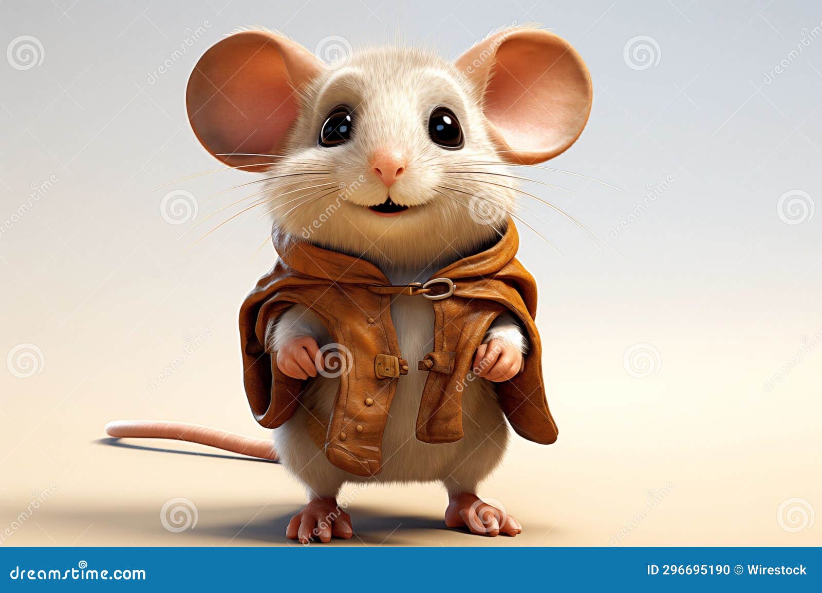 AI Generated Illustration of a Cute Cartoonish Mouse Wearing a Cape ...