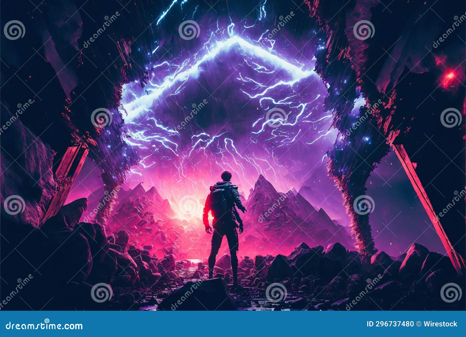 Ai Generated Illustration of Cyberpunk Soldier Stock Illustration ...