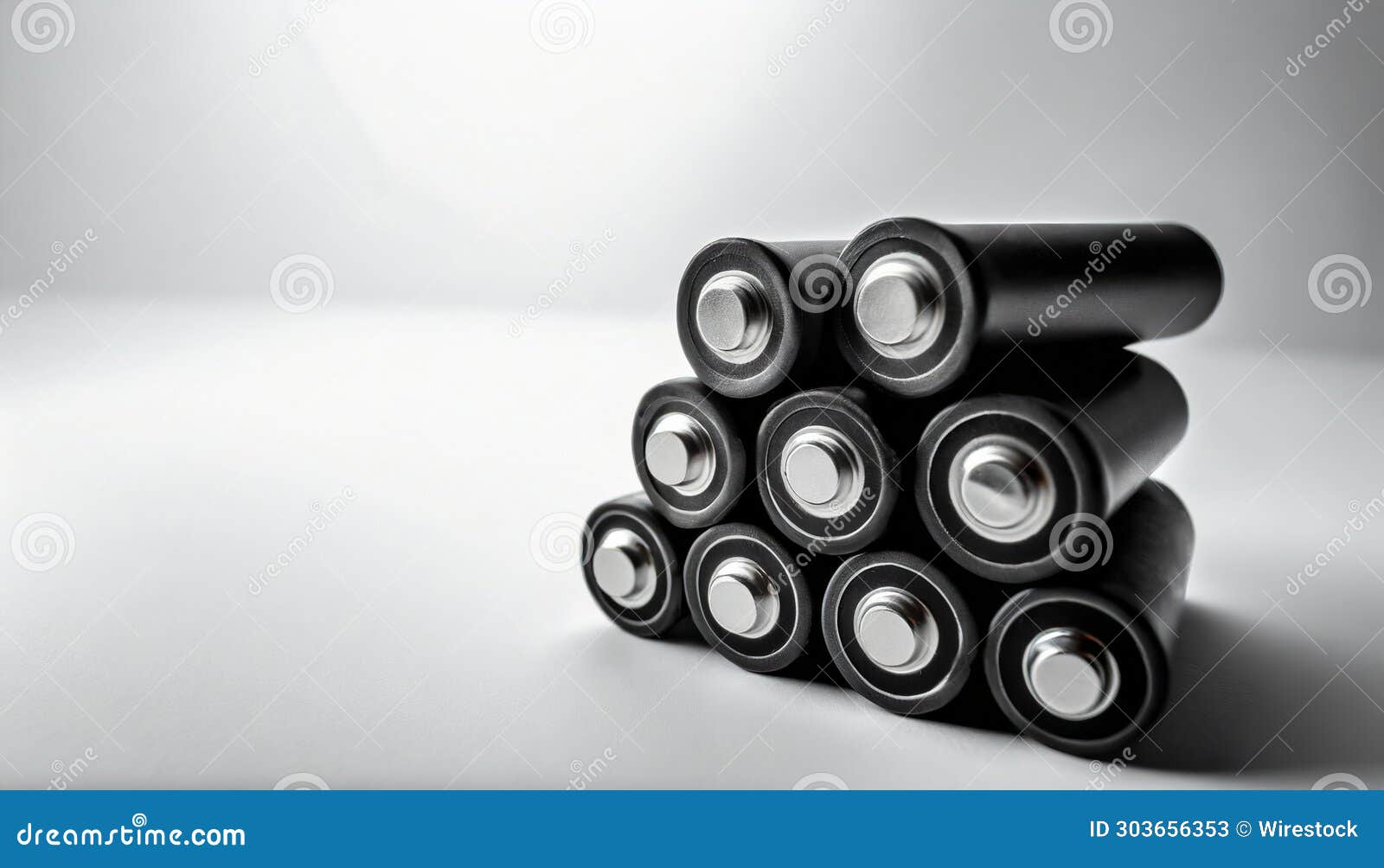 AI-generated Illustration of Cylindrical Batteries Arranged in a Stack ...