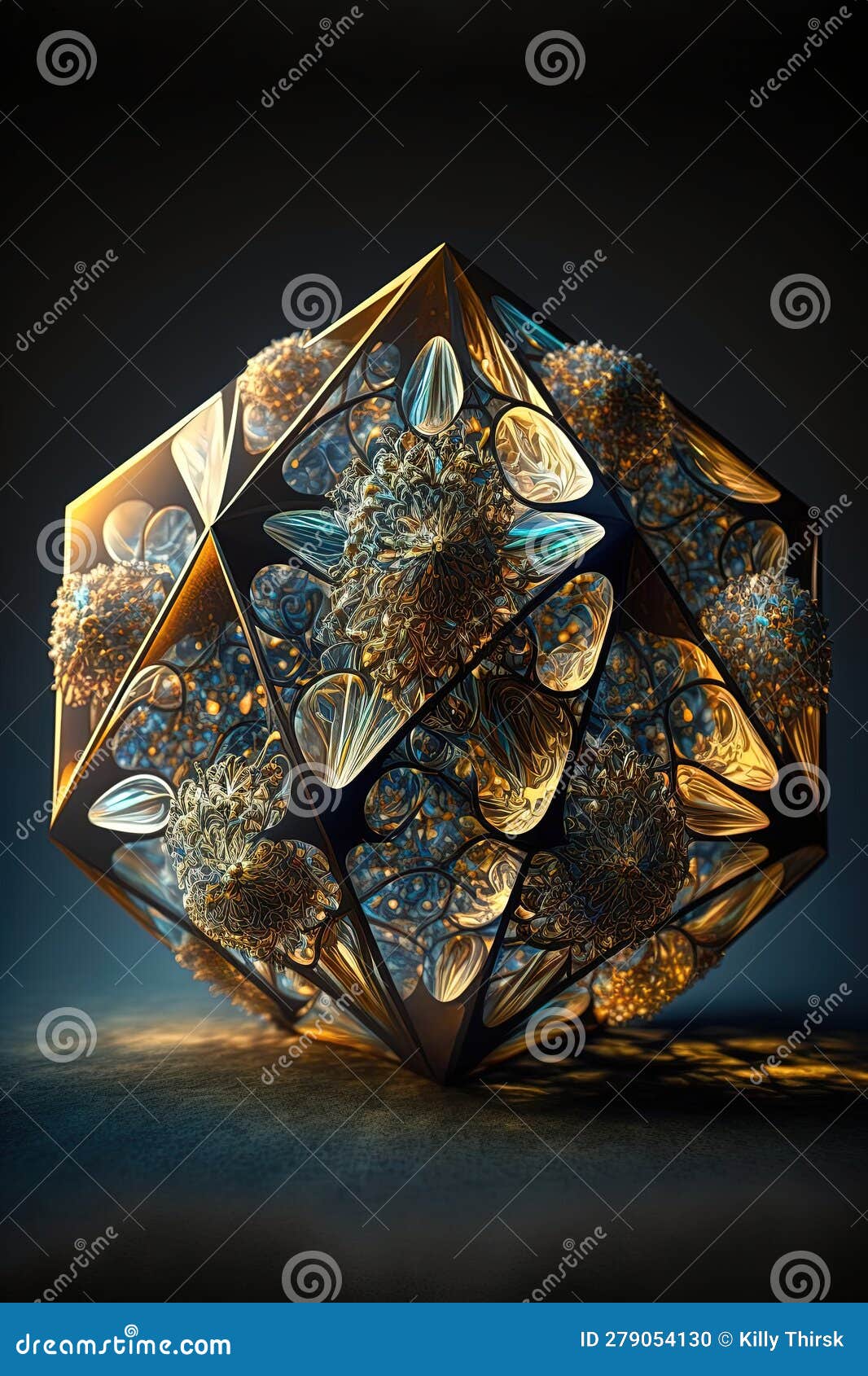 AI Generated Illustration: 3D Enigmatic Surreal Object Of Math Deep In ...