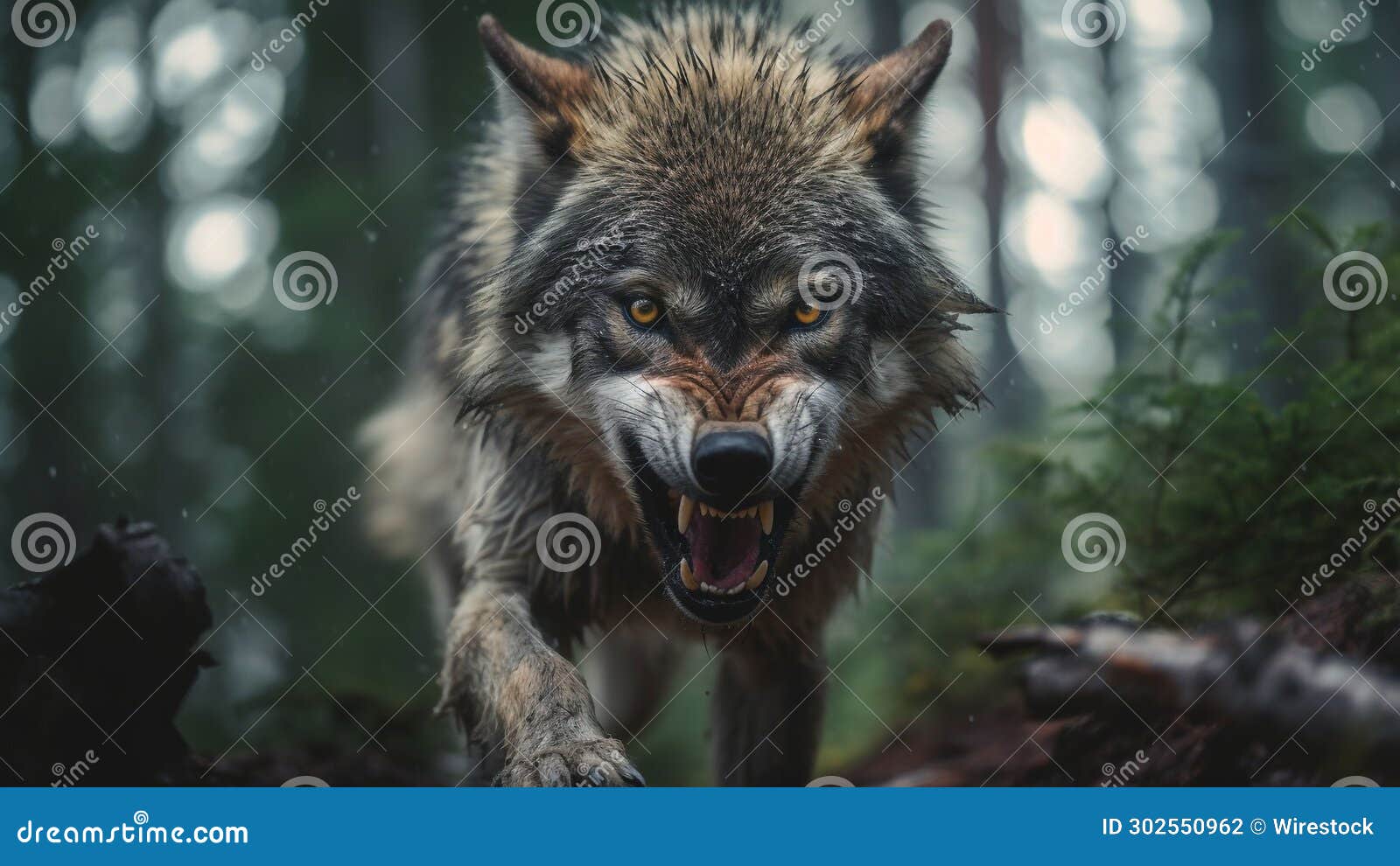 Dangerous Wolf Sports-Team Logo - Raster Illustration Stock Image ...