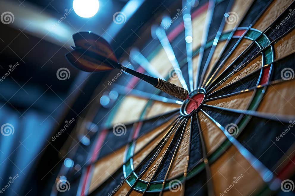 AI Generated Illustration of a Darts Game Stock Illustration - Illustration of concentration ...