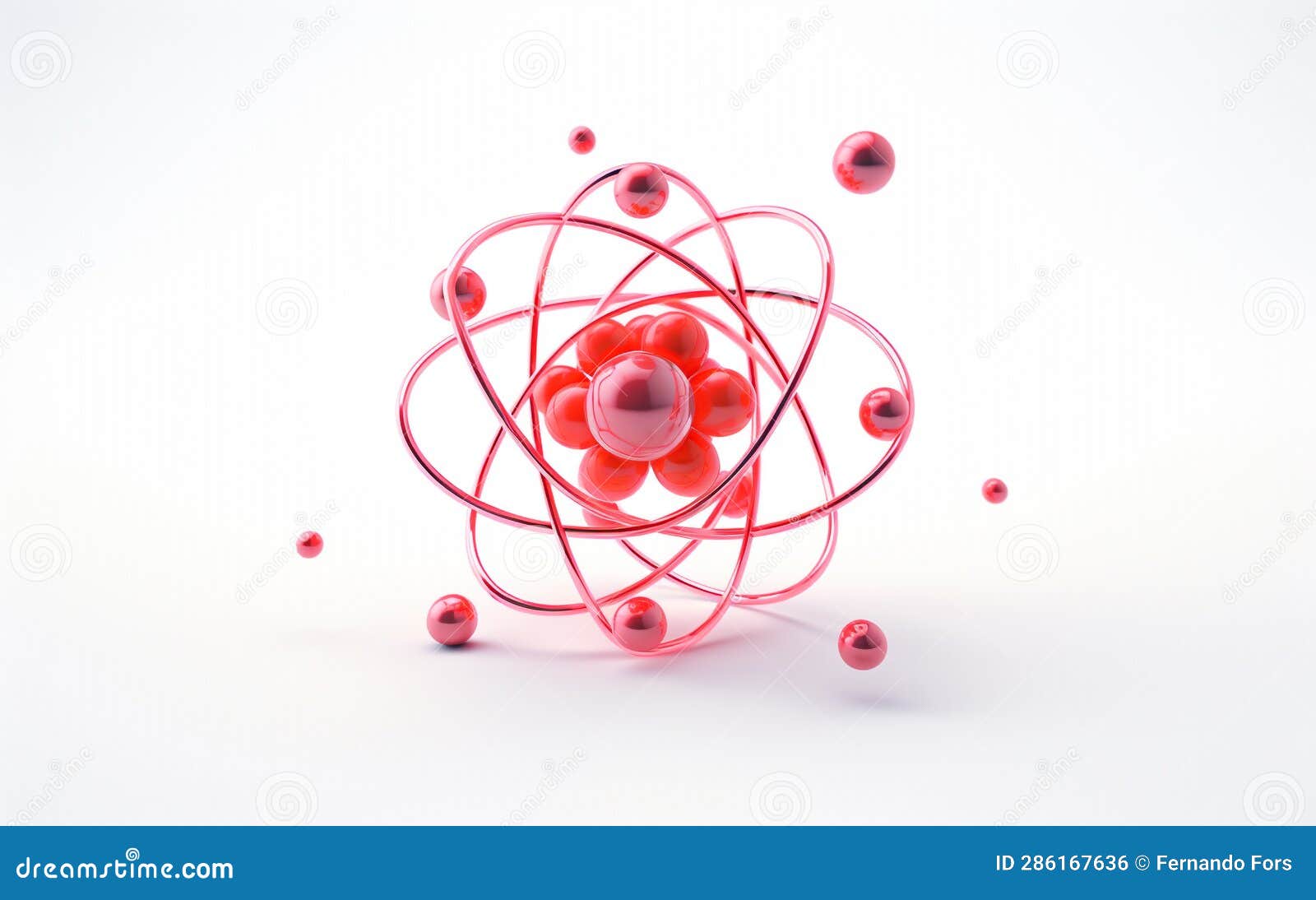 Atomic Insight: Isolated 3D Atom Illustration Stock Illustration ...