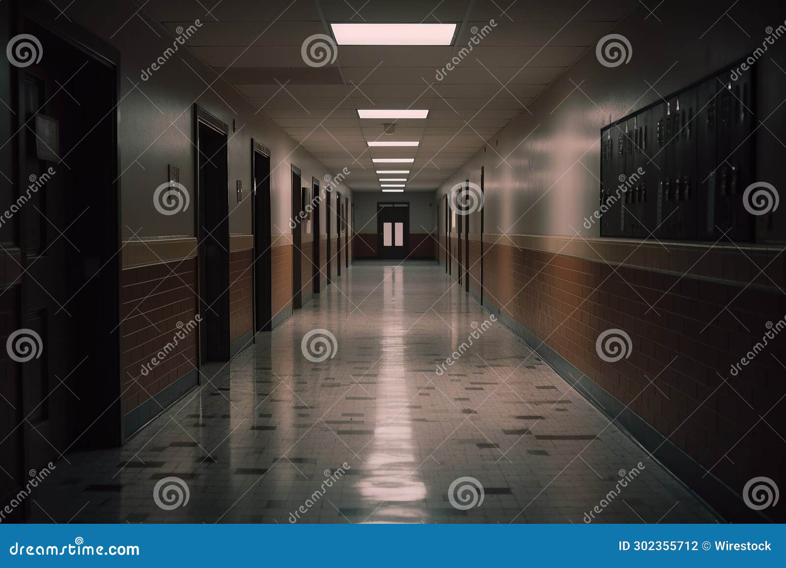 Disused Old-school Classroom With Dusty Desks With Splattered Paint ...