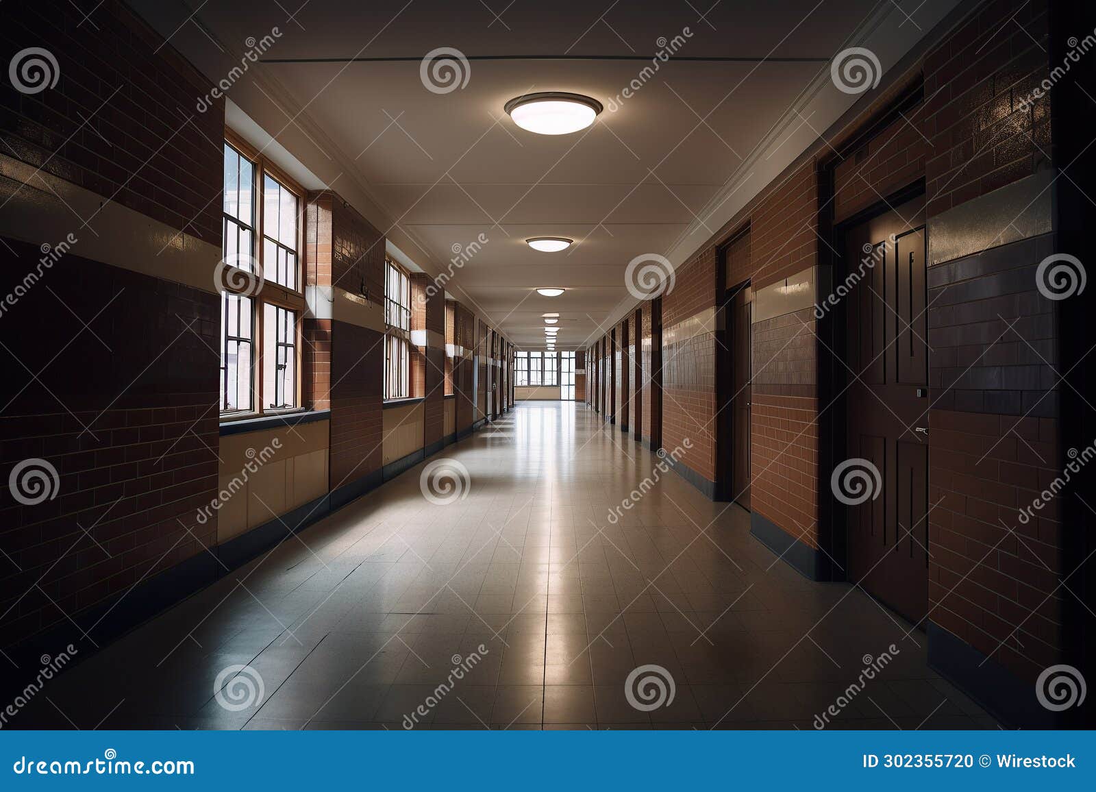 Disused Old-school Classroom With Dusty Desks With Splattered Paint ...