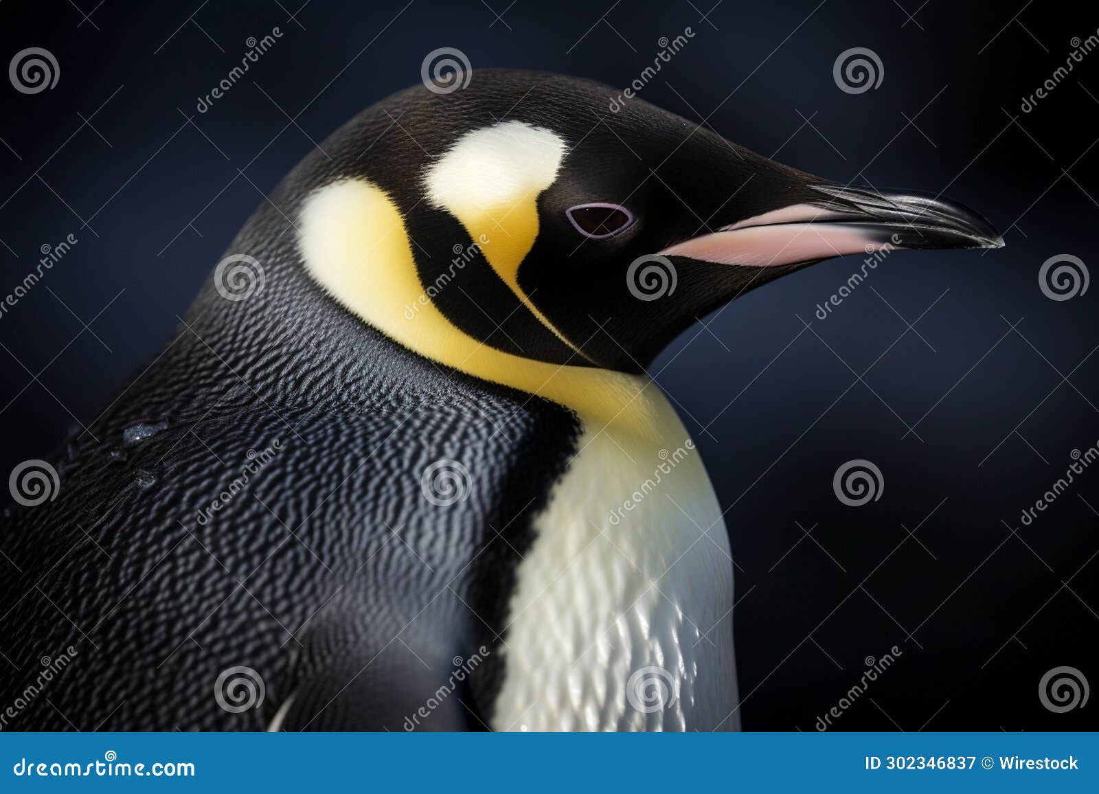 AI Generated Illustration of Details on a Cute Emperor Penguin Face ...