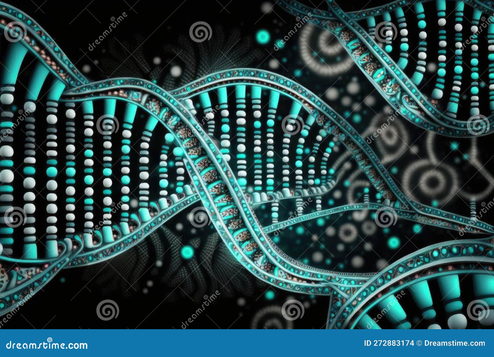 AI generated illustration stock illustration. Illustration of genetic ...