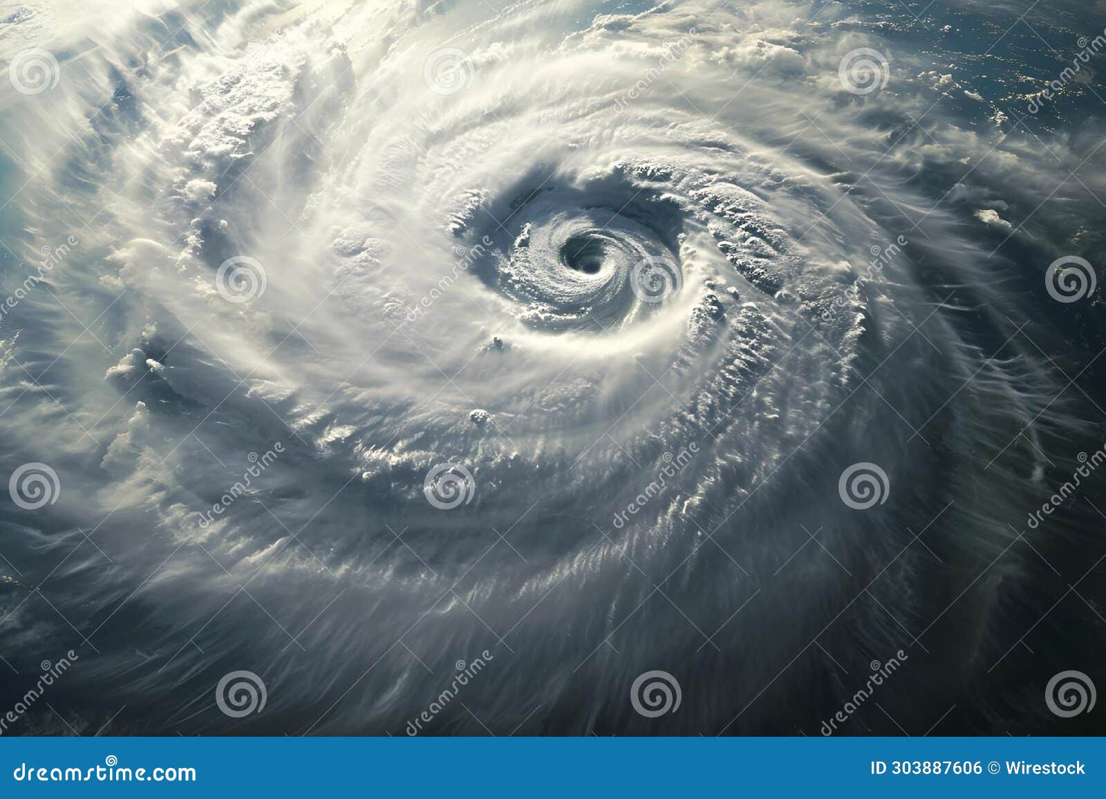AI-generated Illustration of a Dramatic Cyclone Stock Illustration ...