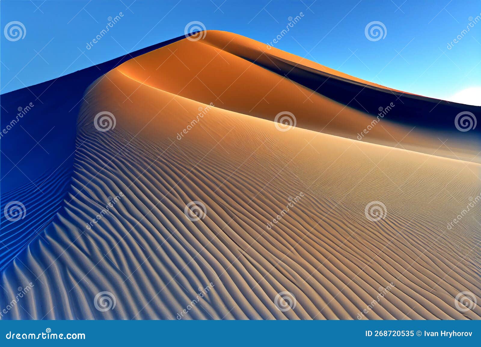 AI Generated Illustration of Dune of Sand in a Desert Stock ...