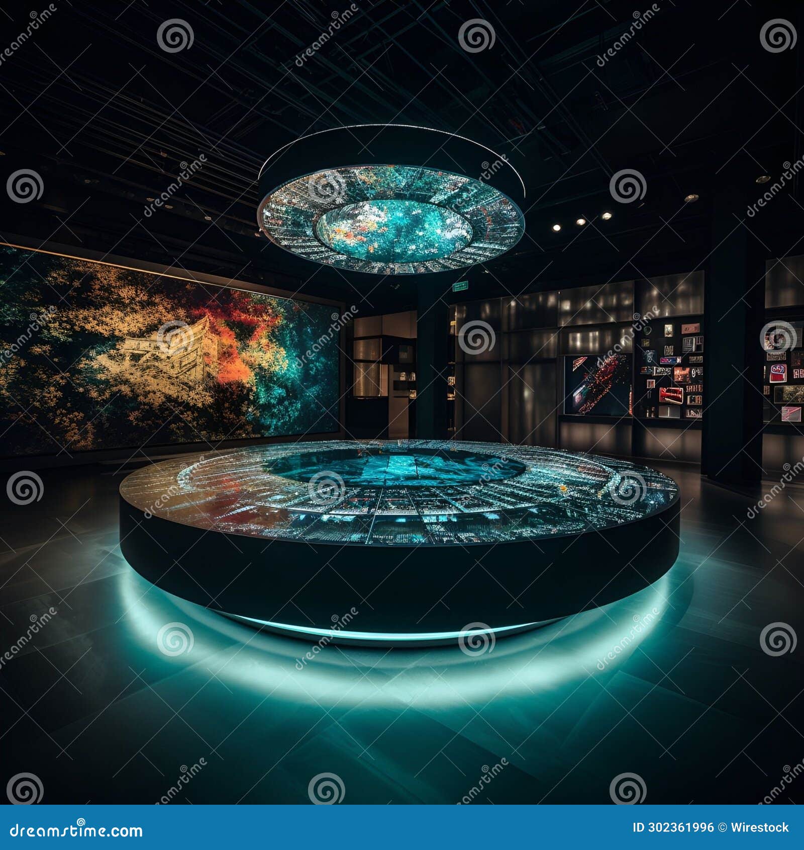 AI Generated Illustration of a Dynamic and Vibrant Modern Museum ...