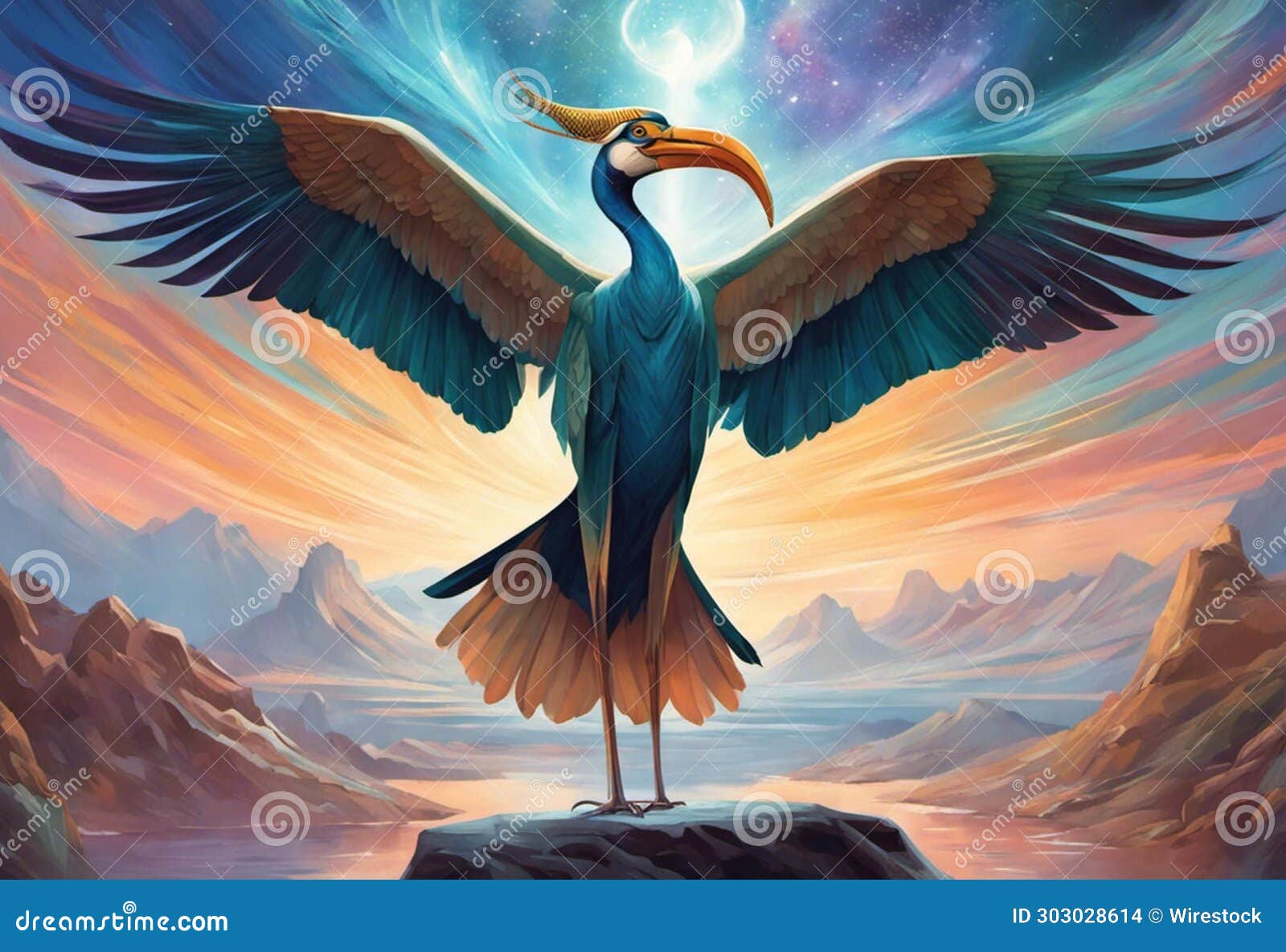 AI Generated Illustration of the Egyptian God with an Ibis Head ...