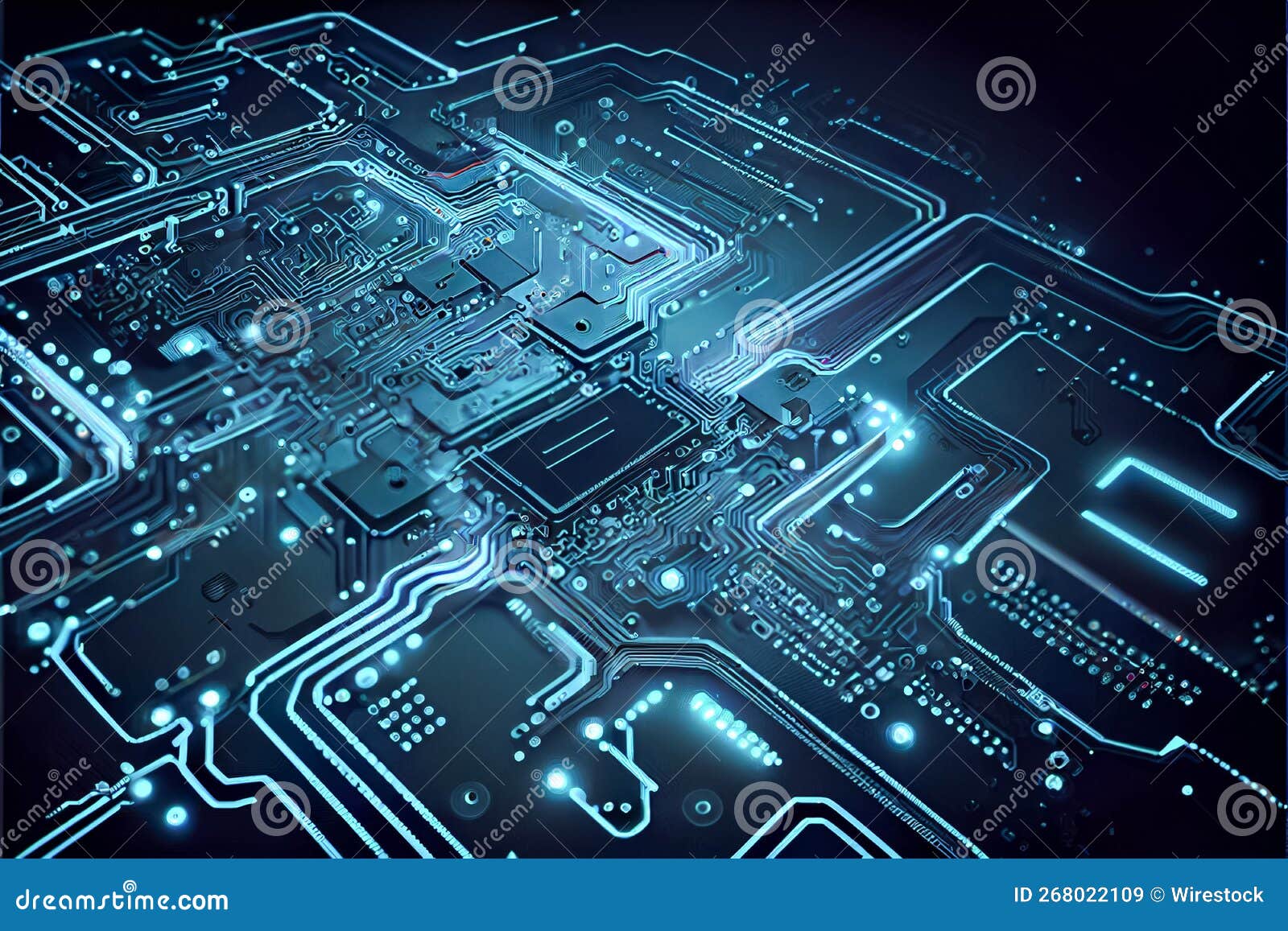 AI Generated Illustration of Electronic Circuit Board Stock ...