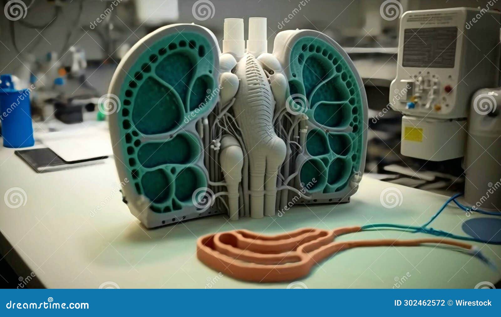 AI Generated Illustration of an Electronic Kidney Device with a ...