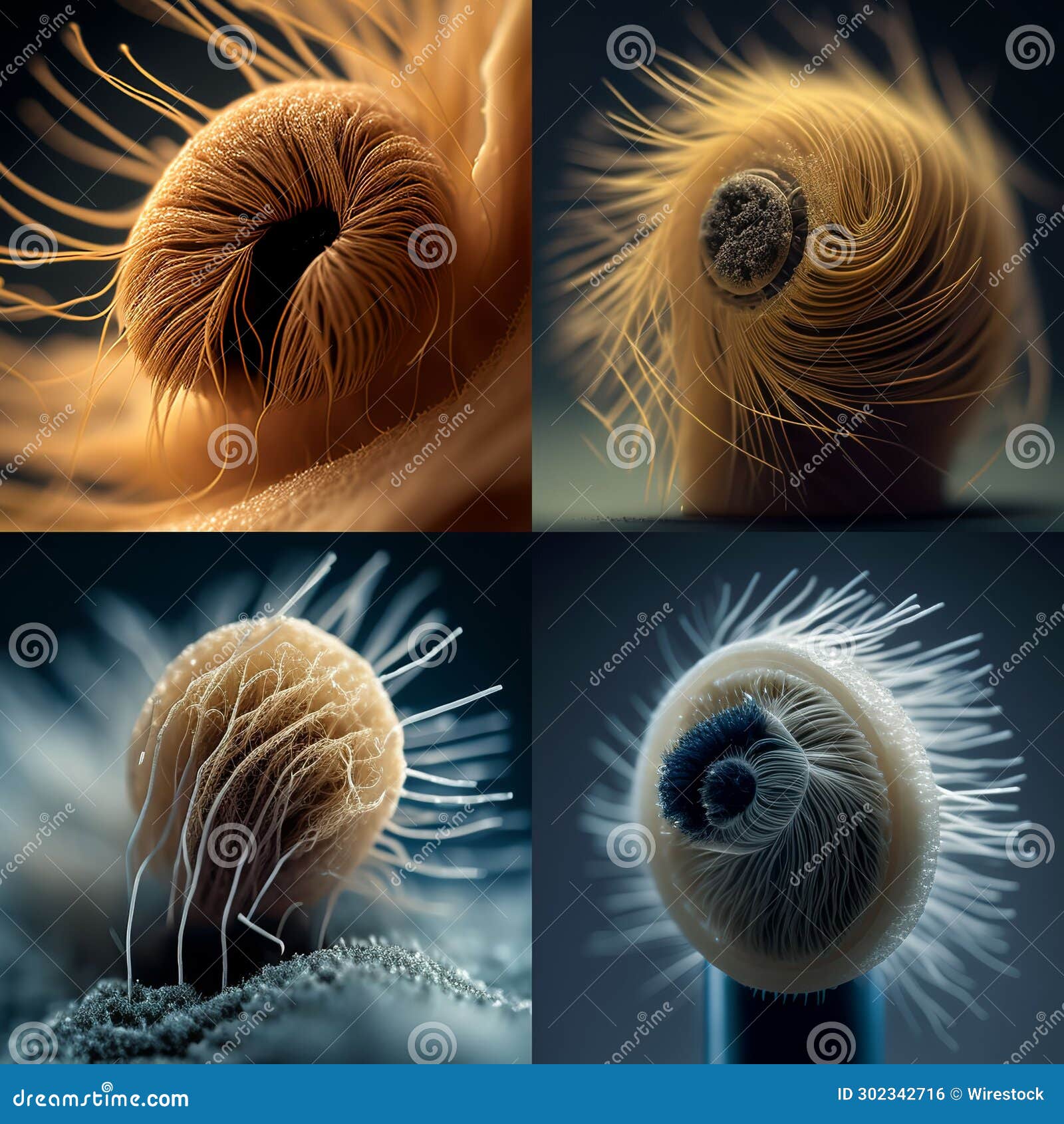 AI Generated Illustration of the Evolution of Bacteria Over Time Stock ...